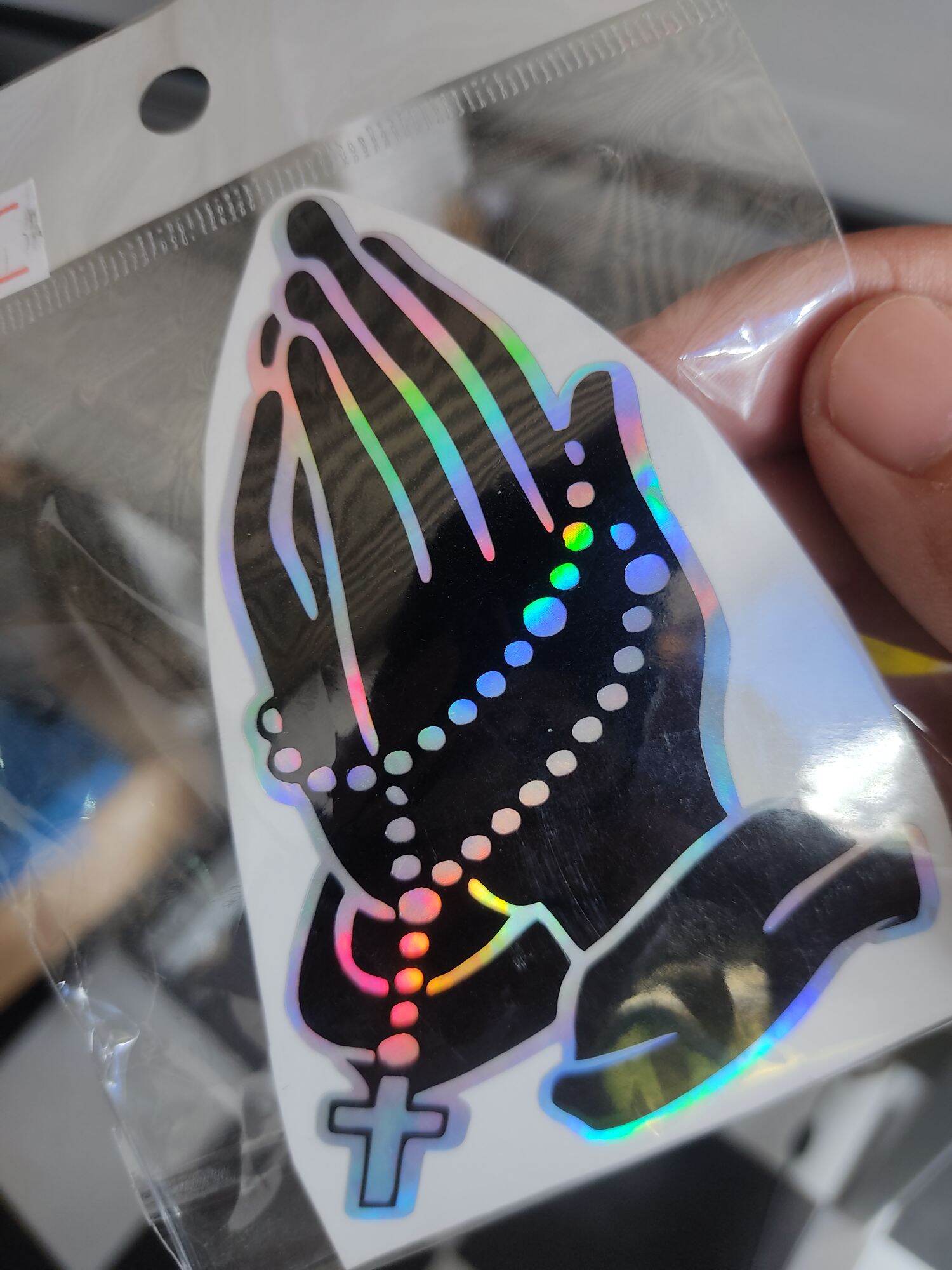 Praying Hand Holographic Stickers | Lazada PH