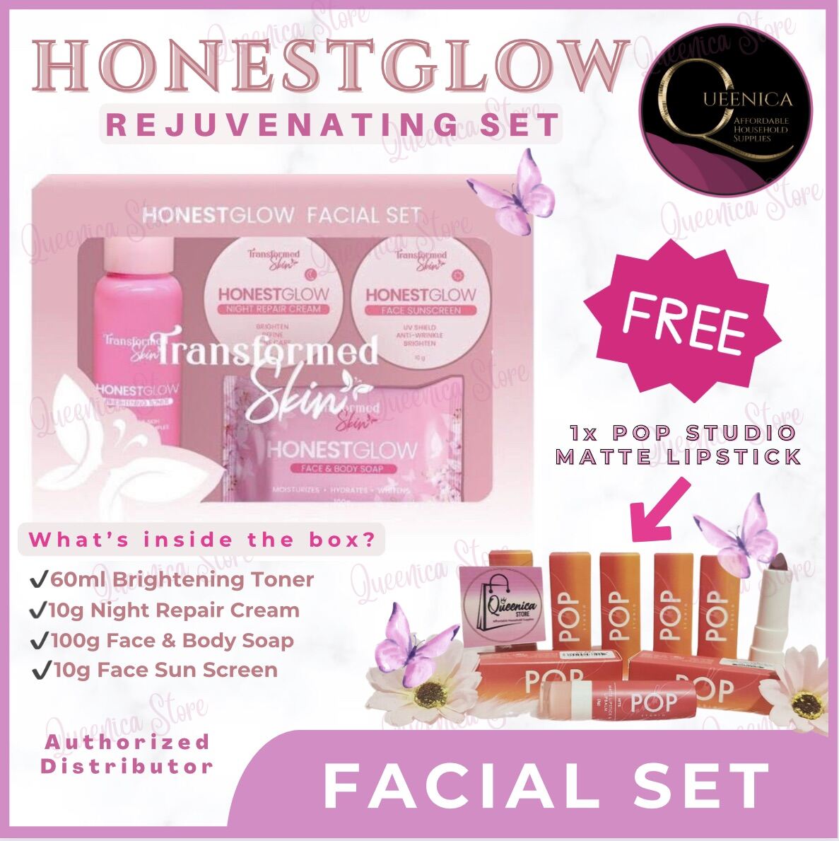 Honest Glow Rejuvenating Set for Men & Women with free 1pc Matte ...