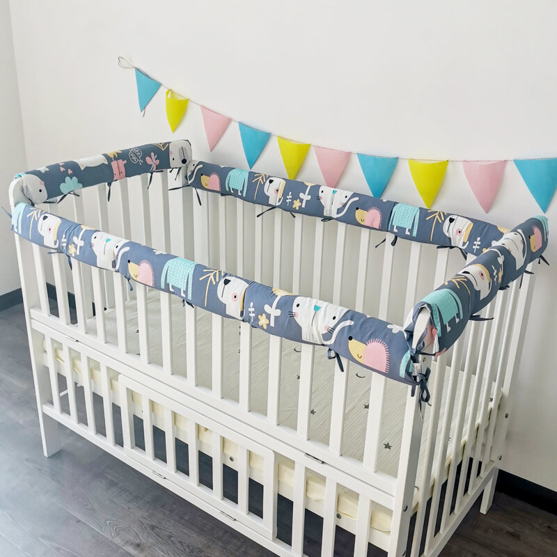 Crib Bumper Strip Pure Cotton Baby Anti-Bite Strip Children's Fence ...