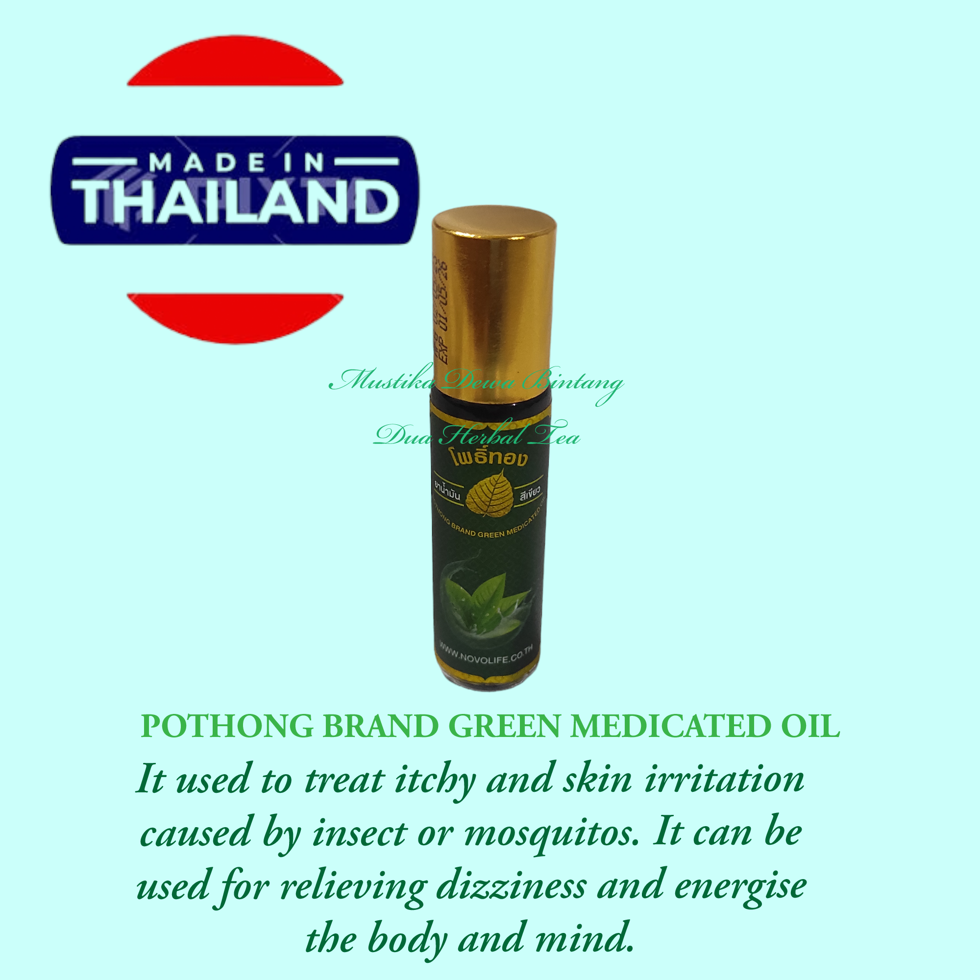 Pothong Brand Green Medicated Oil Made in Thailand | Lazada PH