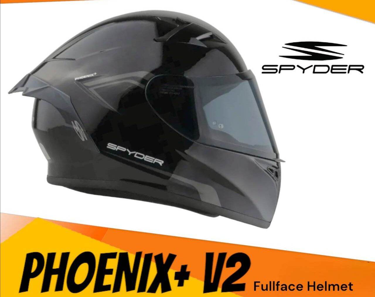 SPYDER Phoenix+ V2 Full-face Single Visor Helmet PD w/ Free Extra Clear ...