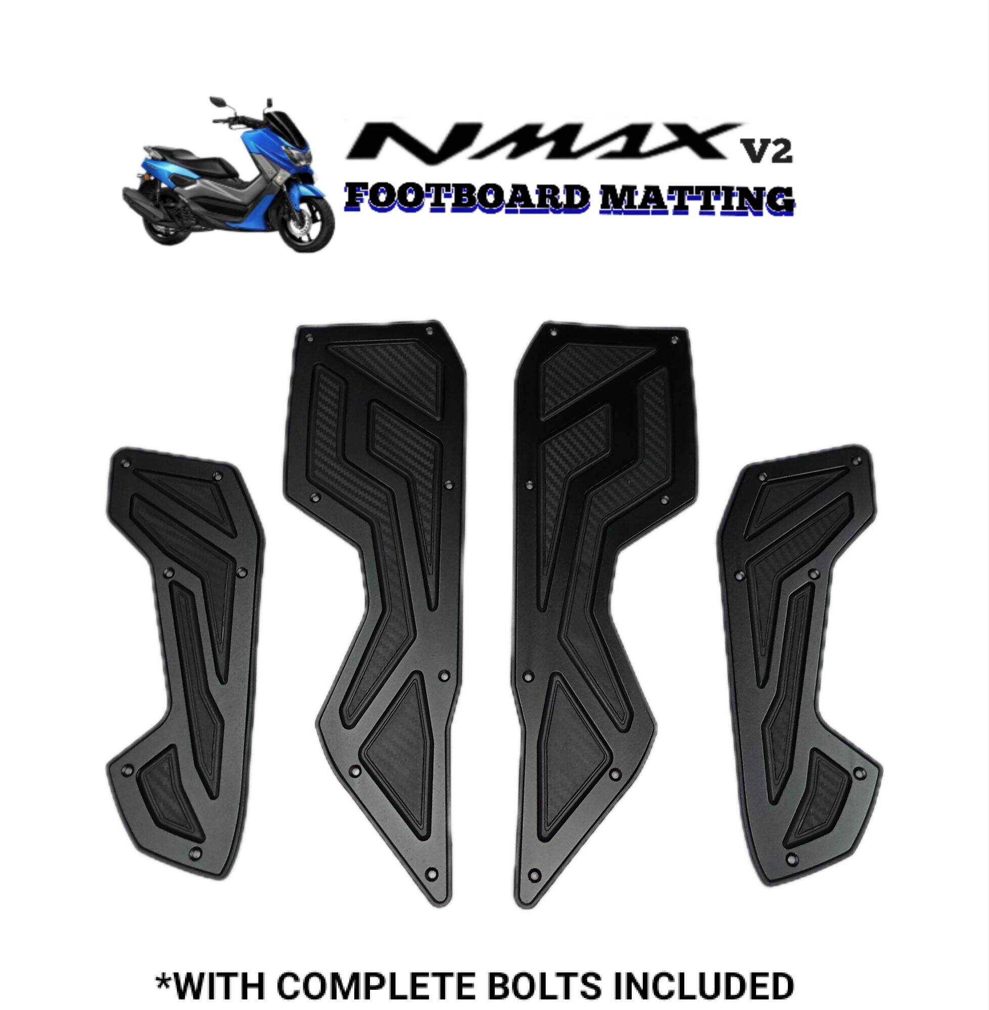 NMAX V2 FOOTBOARD MATTING ALLOY with complete bolts& nuts #3190 | Lazada PH