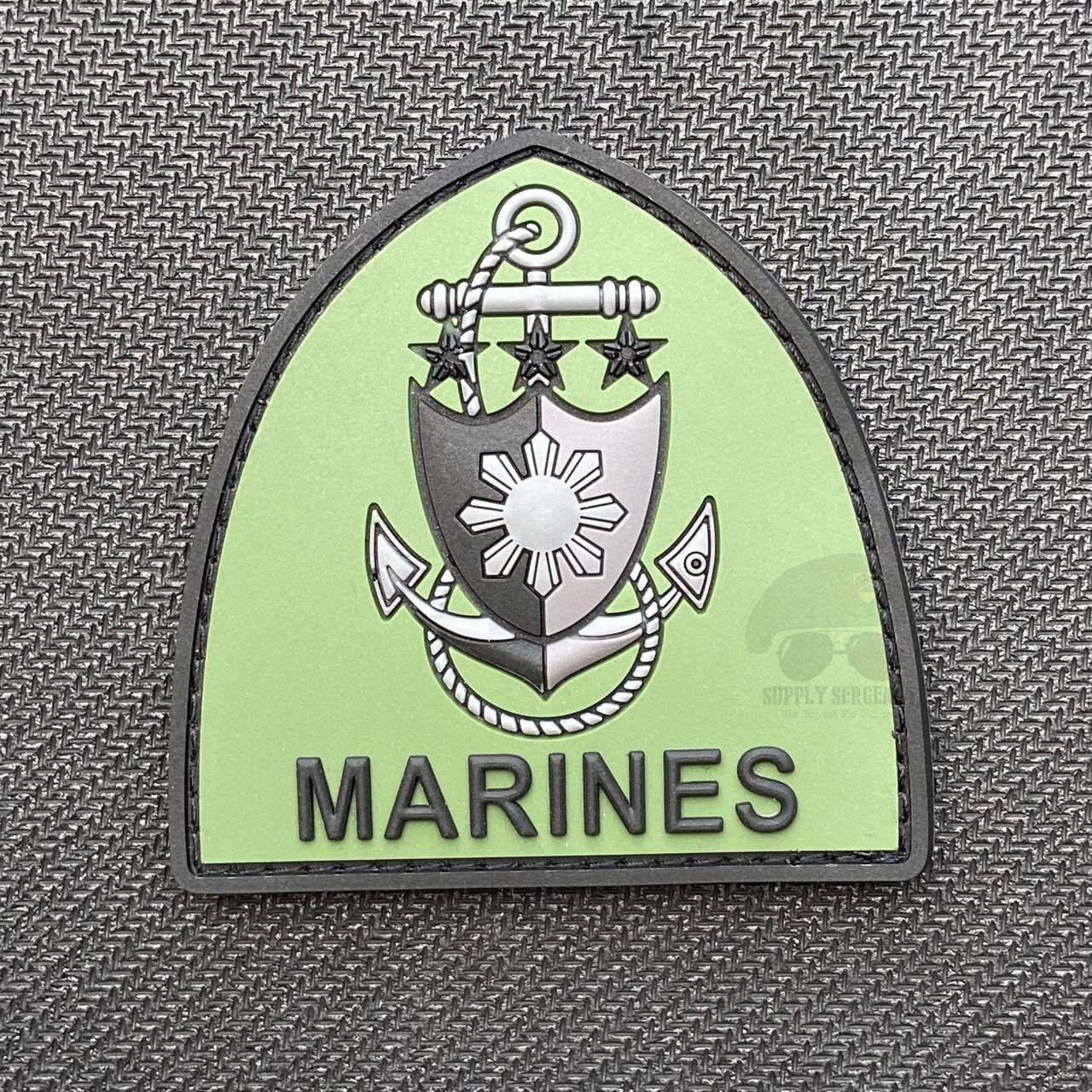 PHIL MARINES RUBBERIZED PATCH PVC WITH VELCRO | Lazada PH