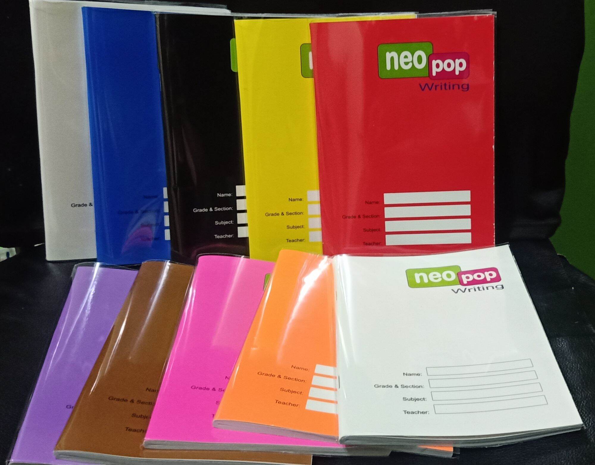 Writing Notebook with PLASTIC COVER assorted color, 80 leaves per pad ...