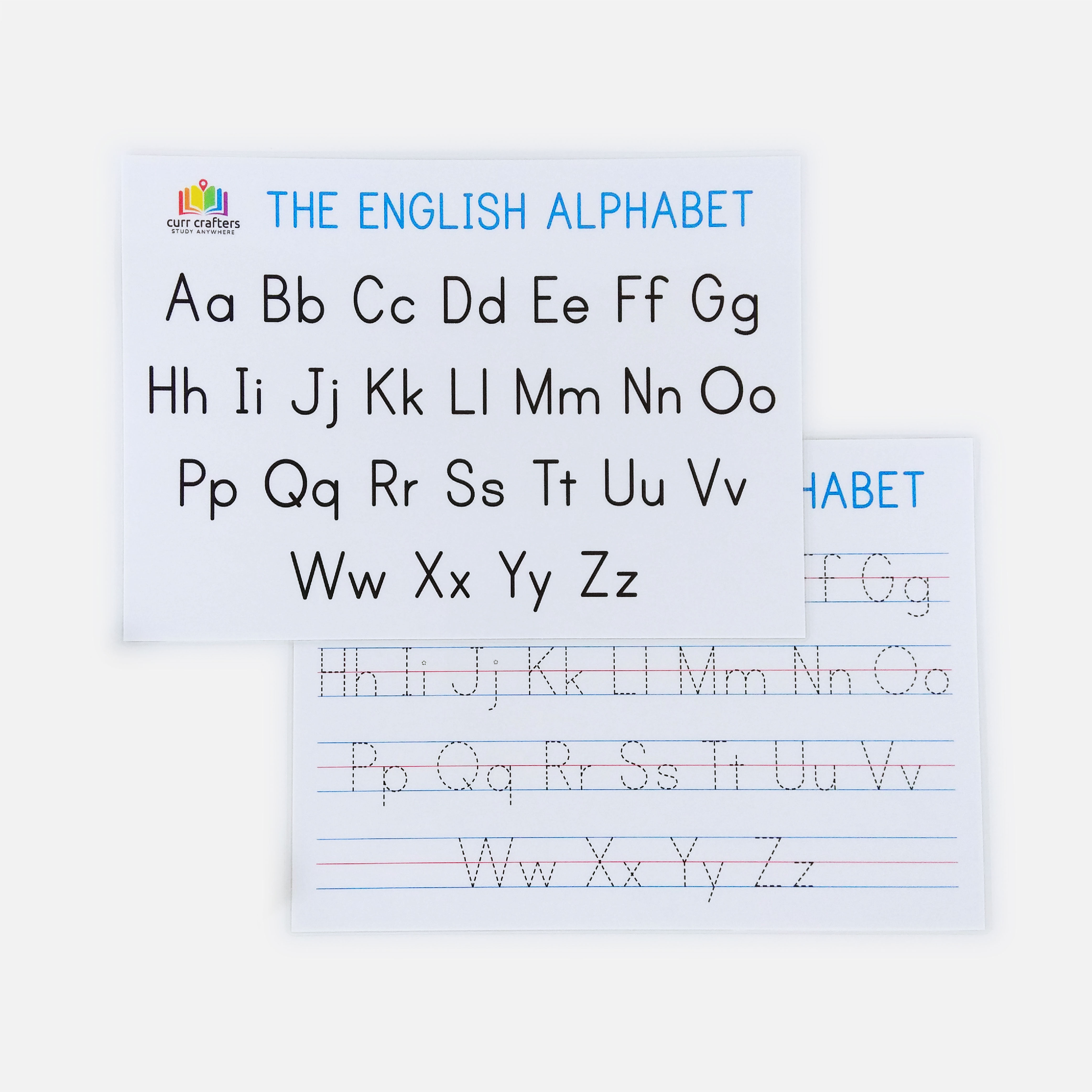 THE ENGLISH ALPHABET: READING AND TRACING | Laminated, Alphabet Chart ...