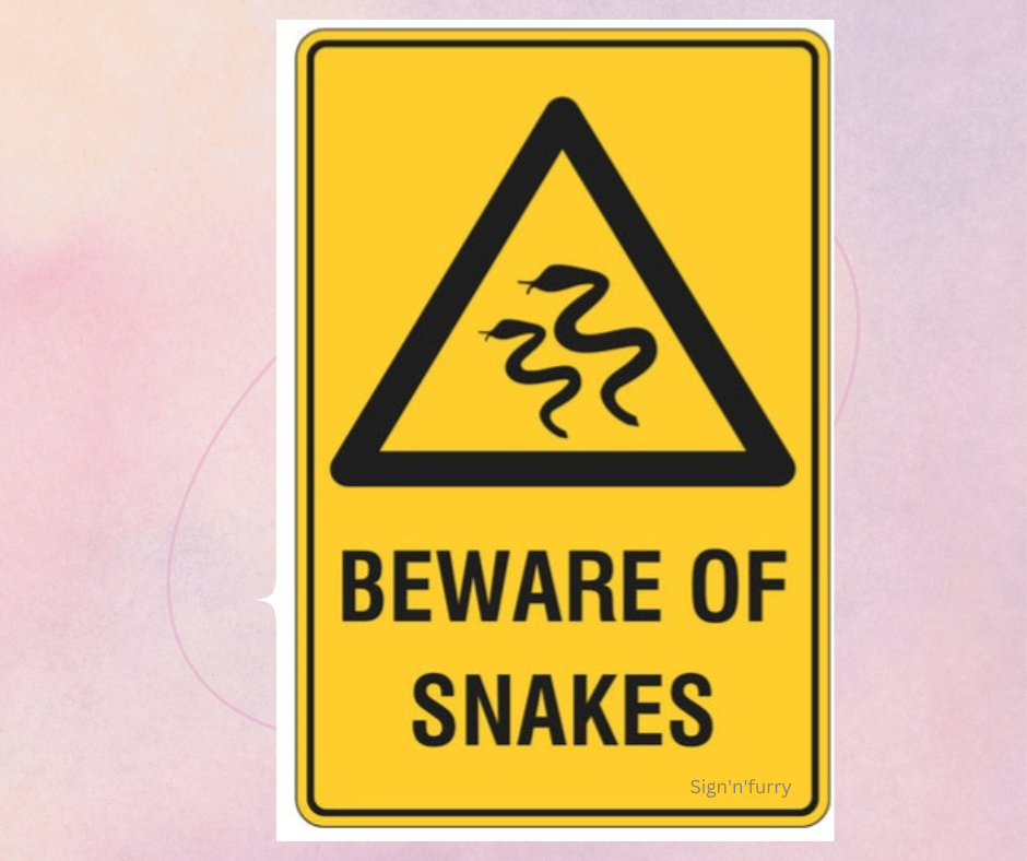 BEWARE OF SNAKE SIGNAGE | Lazada PH