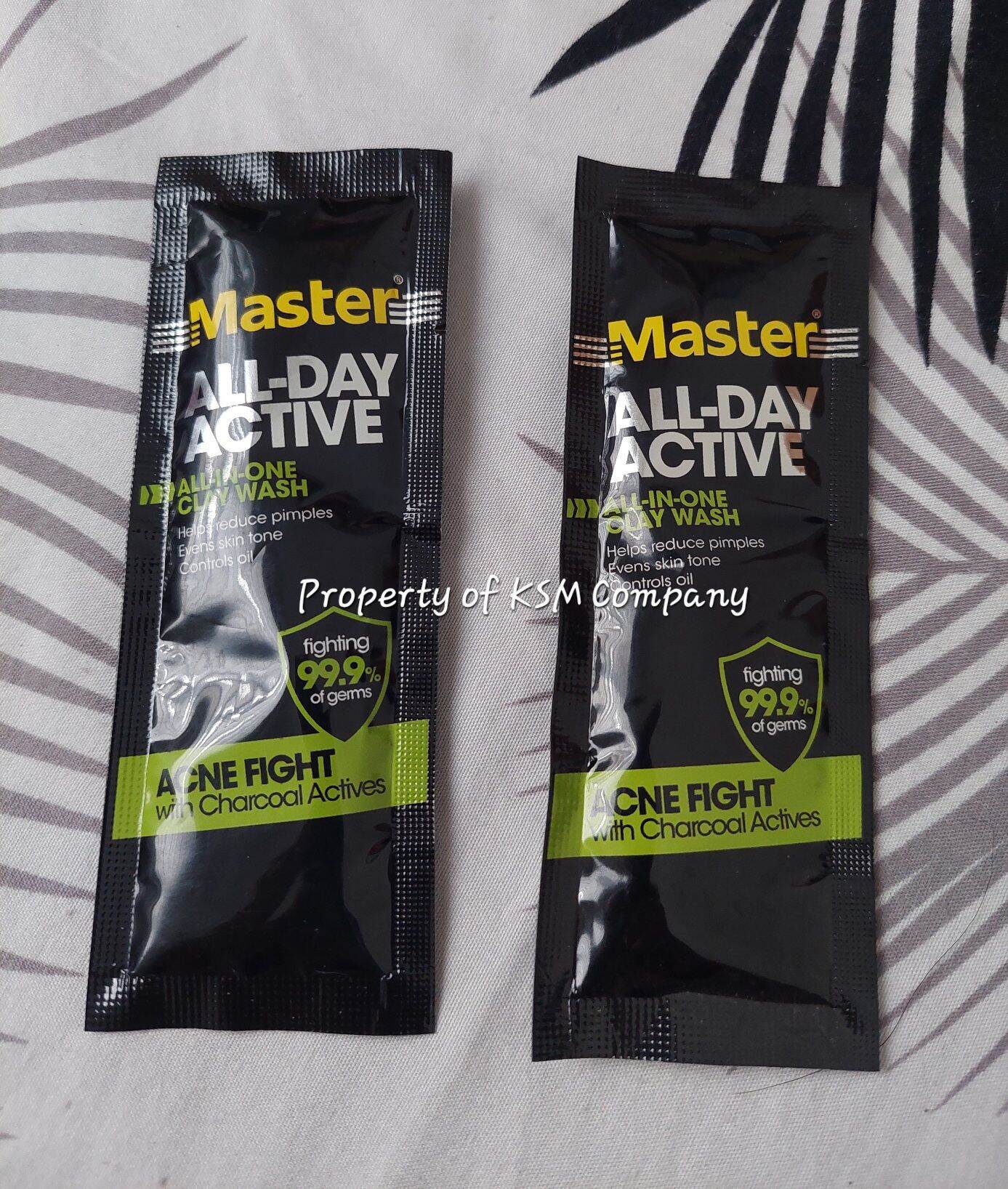 MASTER ALL-DAY ACTIVE All in One Clay Face Wash 10g for MEN, ACNE FIGHT ...