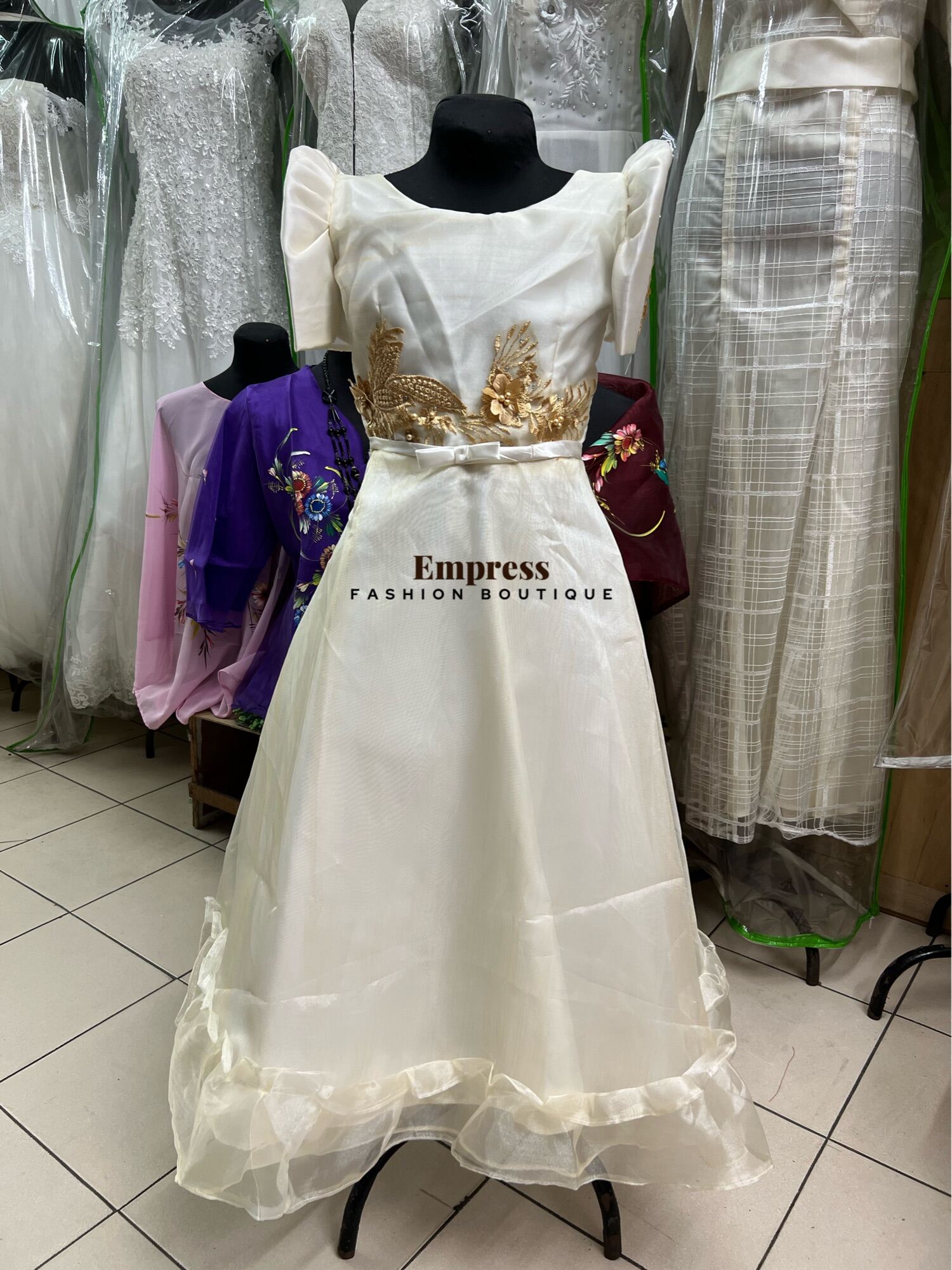 Filipiniana Buwan ng Wika / MC Pina Organza W/ Raffles Design For Kids ...