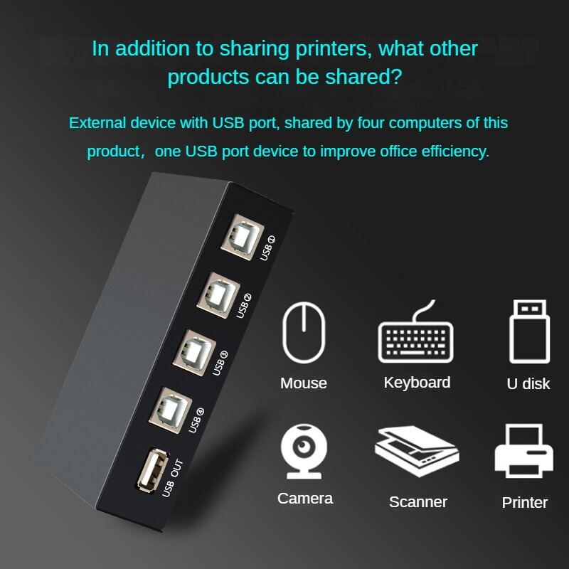 Jinhua USB Switch 4-in 1-out/ 2-in 1-out Shared Splitter Square Port ...