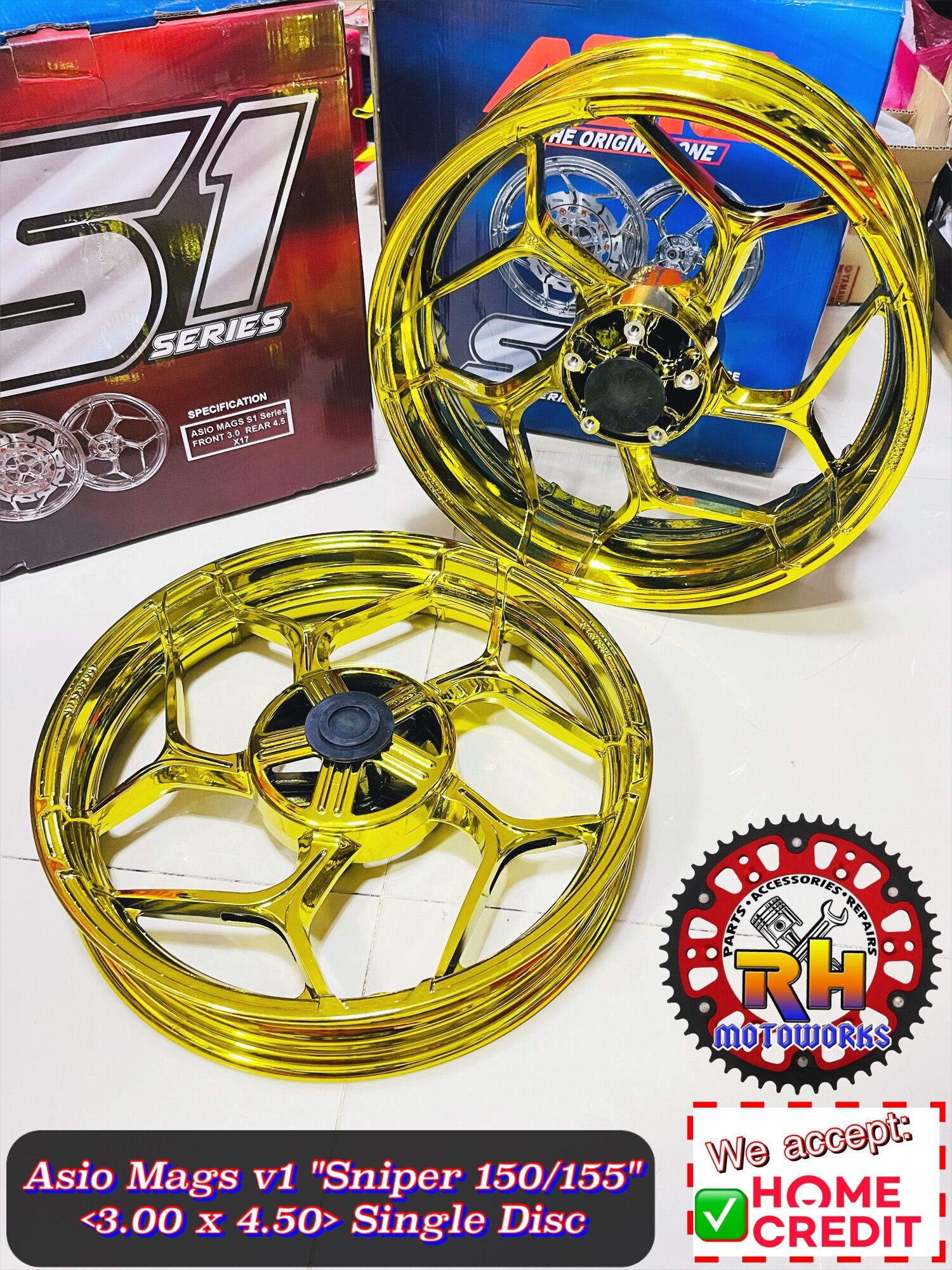 ASIO MAGS v1 for Sniper 150/155 (3.00 x 4.50) "Single Disc" | Lazada PH