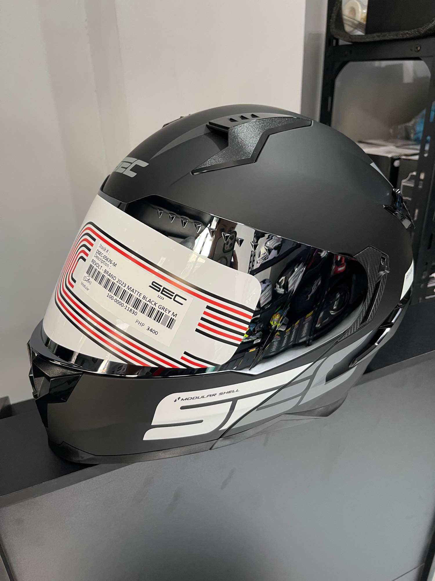 SEC REVOLT 2023 Modular Helmet dual visor with Freebies | Lazada PH