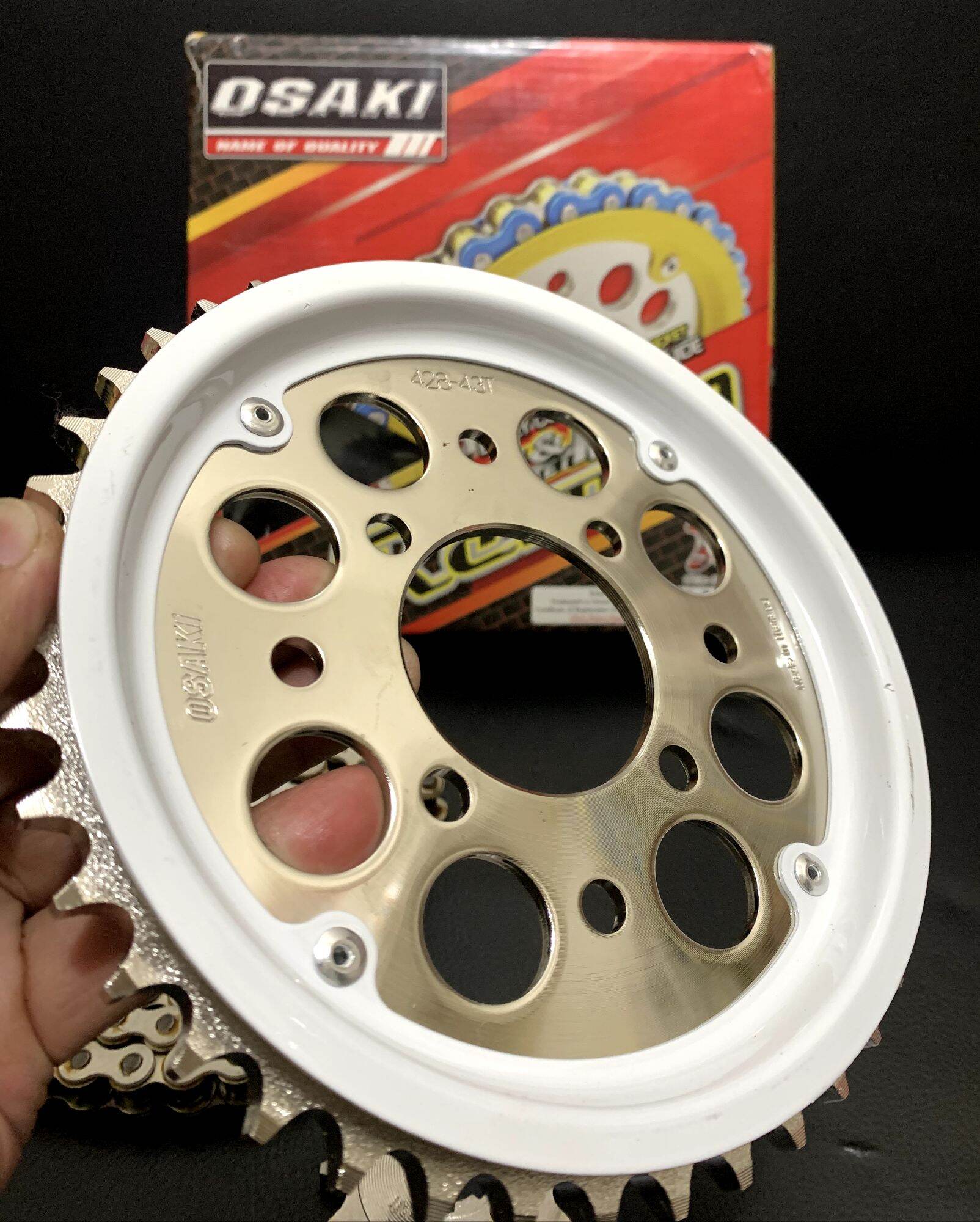 Osaki sprocket set Raider 150 with CHAIN GUIDE | Lazada PH