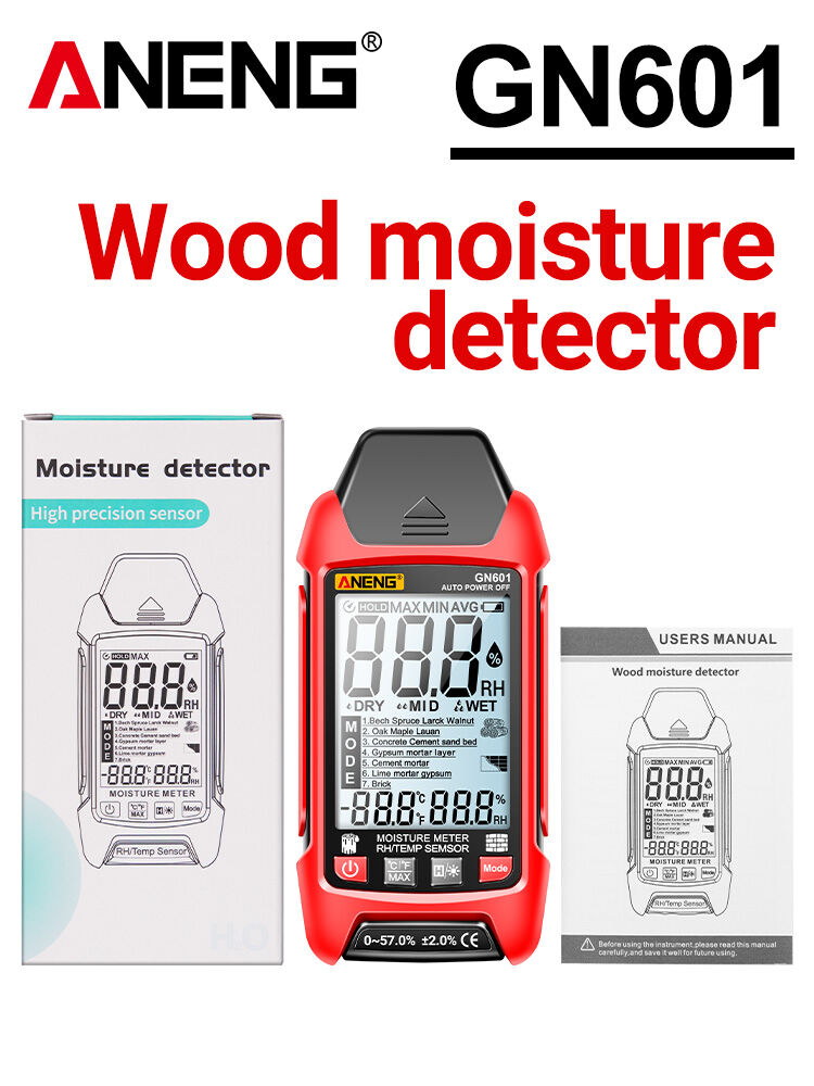 ANENG GN601 0~99.9% Timber Hygrometer 20.5% RH Display Wood Moisture Meter Multiscene Measure ...