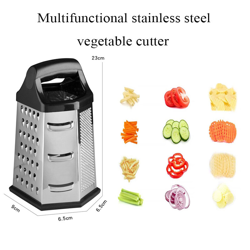 Multifunctional Vegetables Box Grater Stainless Steel 6 Sides Slicer ...