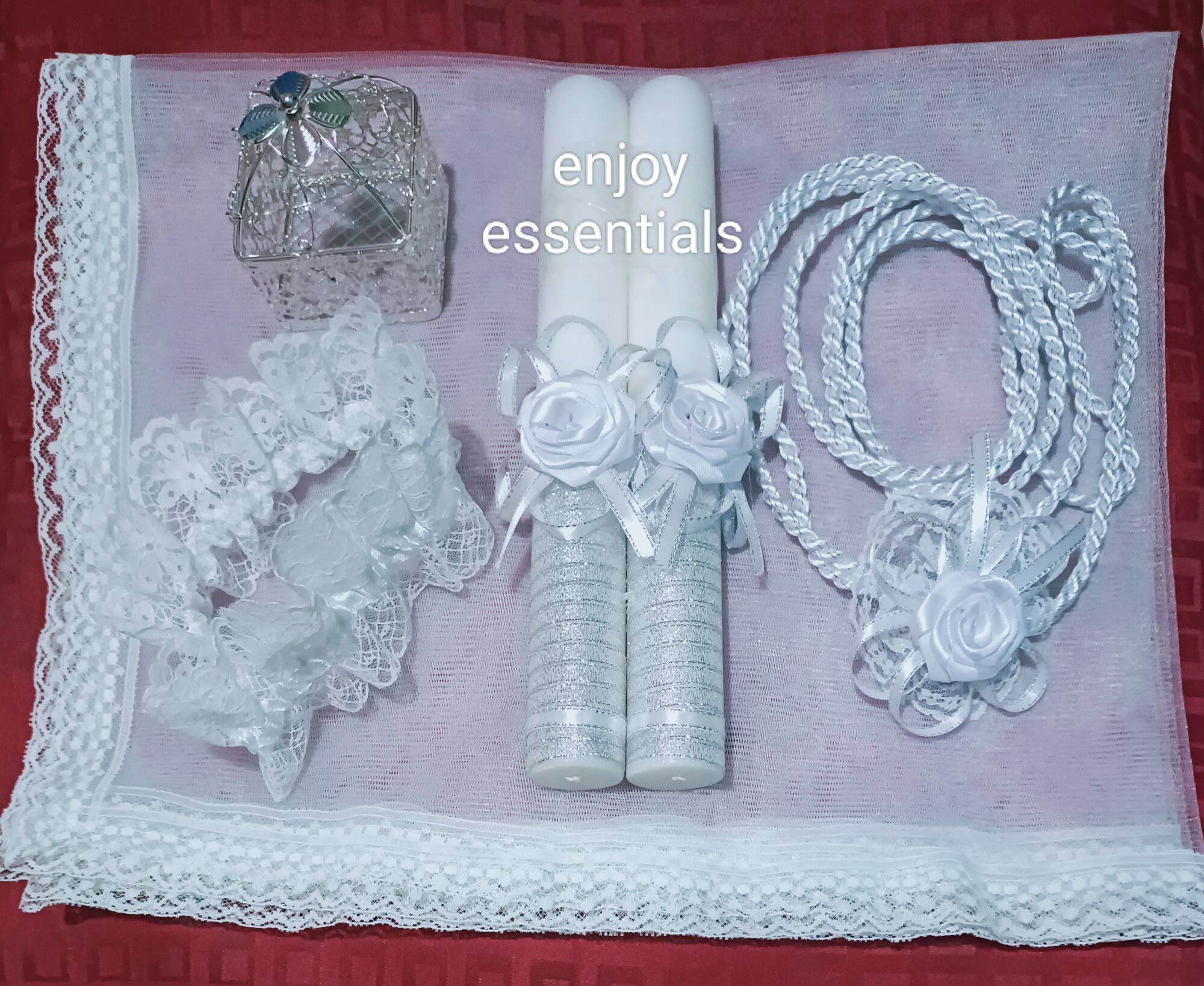 wedding essentials 5IN1 arras w/ coins,2nd veil,leg garter, unity ...