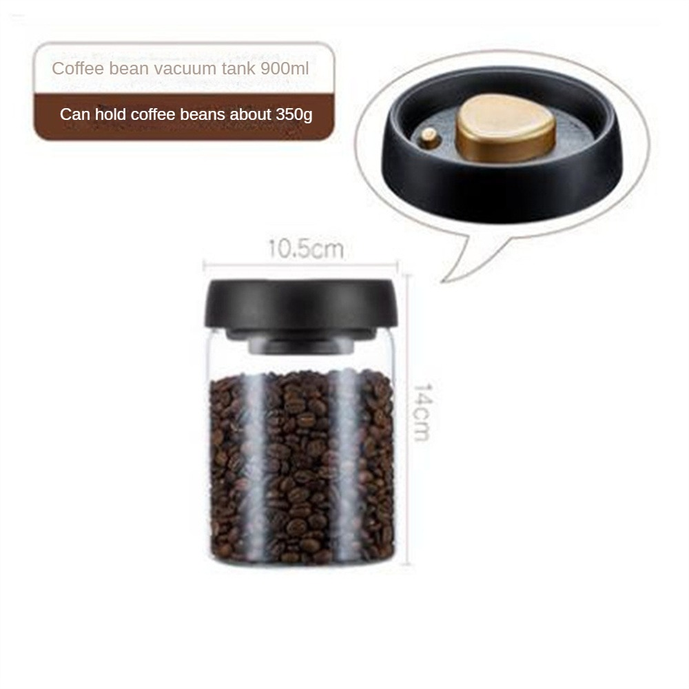Coffee Beans Vacuum Sealed Tank Household Glass Food Storage Tank For ...