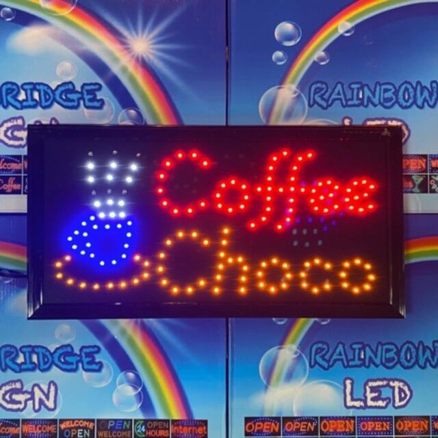 CUPS Coffee Choco - RAINBOW BRIDGE LED SIGNAGE (New-Small-Large) #SIZE ...