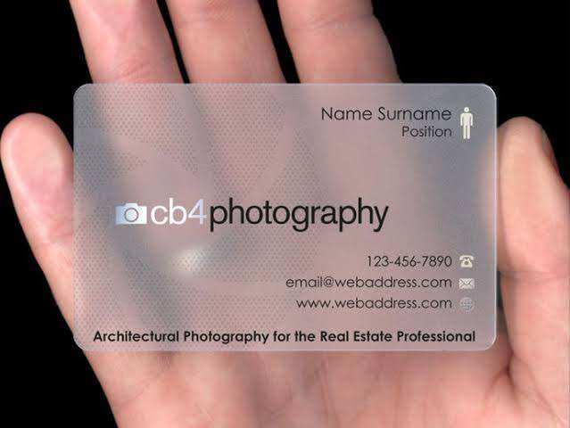Transparent Calling Card / Pure Plastic Card / 50pcs with plastic hard ...