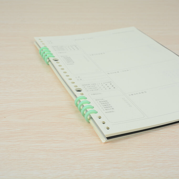 A4 B5 A5 Loose Spiral Notebook Cover Plastic Transparent White Black ...