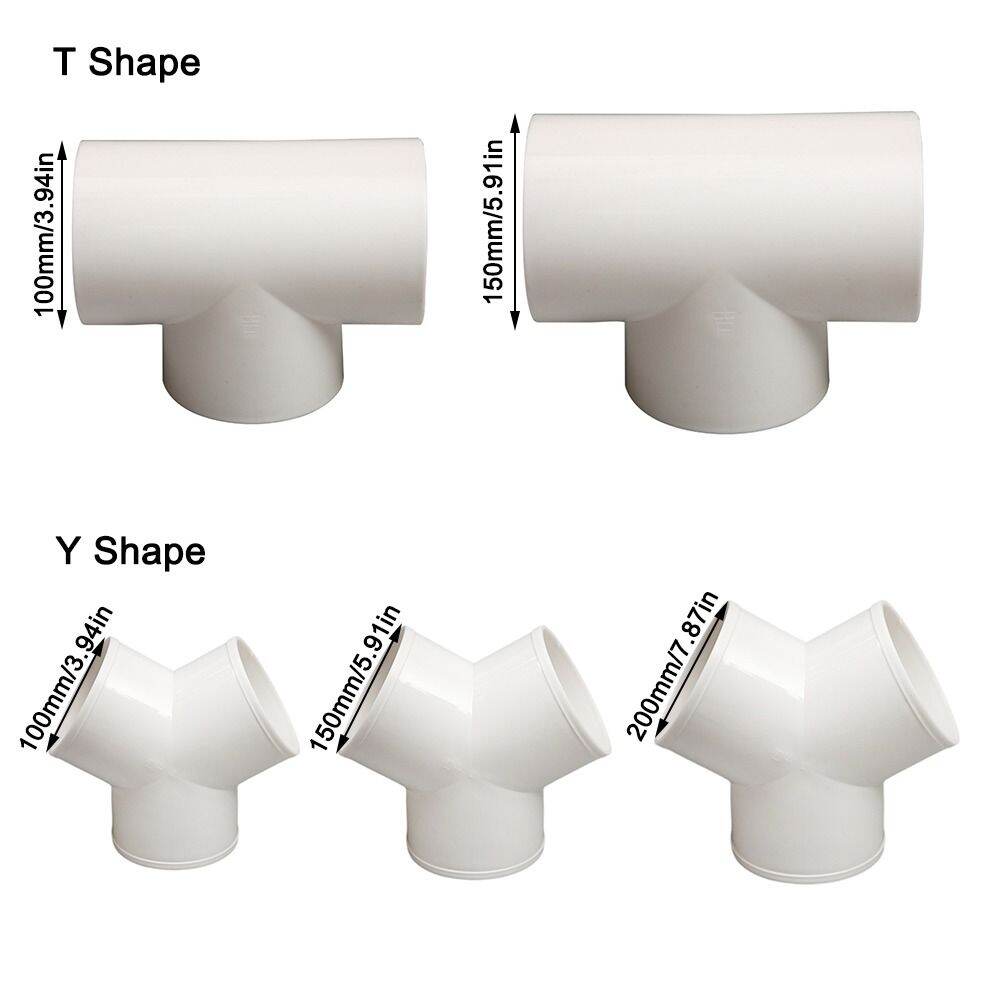100/150/200mm Ducting T/Y Duct Connector Quick Ventilation Tube Joint ...