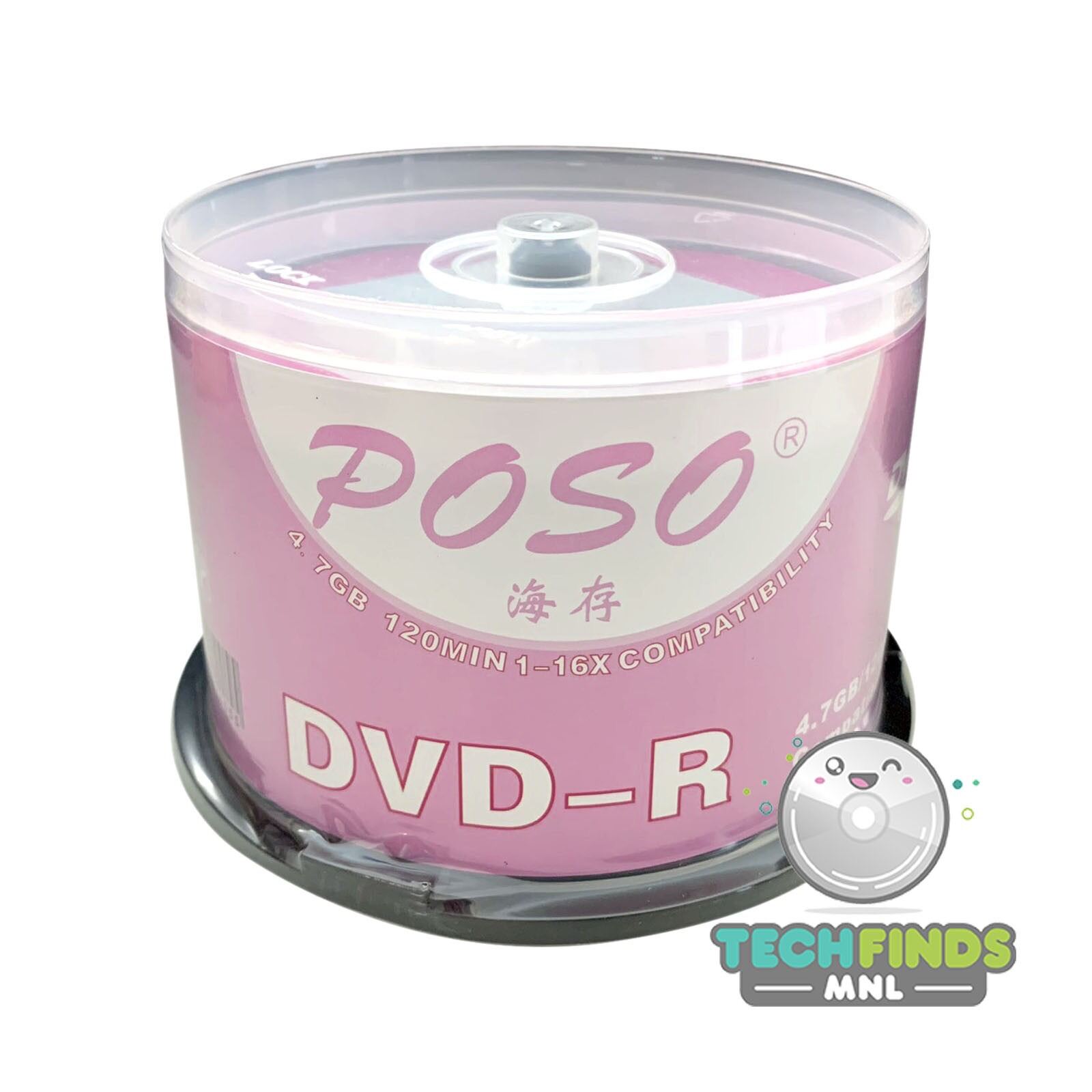 Poso DVD-R / DVDR 4.7GB Blank Disc (50 PCS.) | Lazada PH
