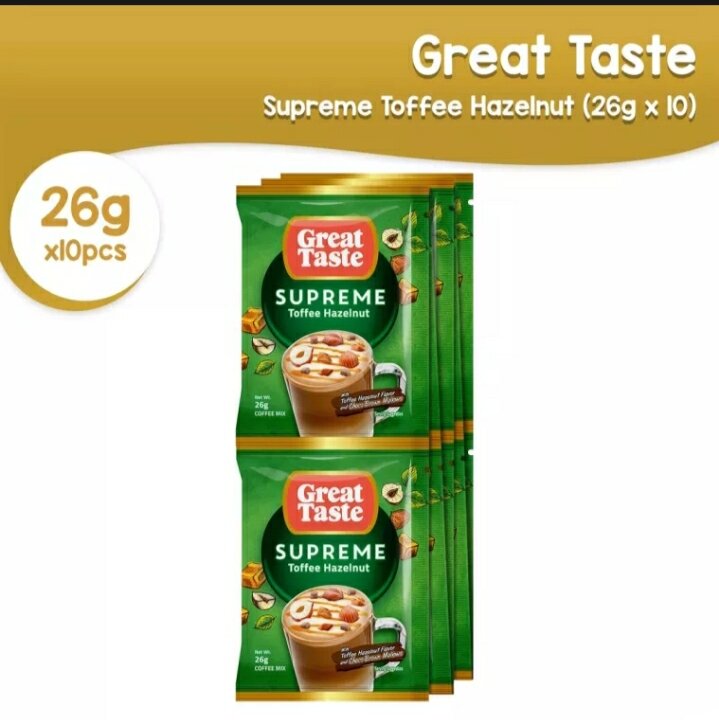 Great Taste Supreme Toffee Hazelnut ( 26g x 10s ) | Lazada PH