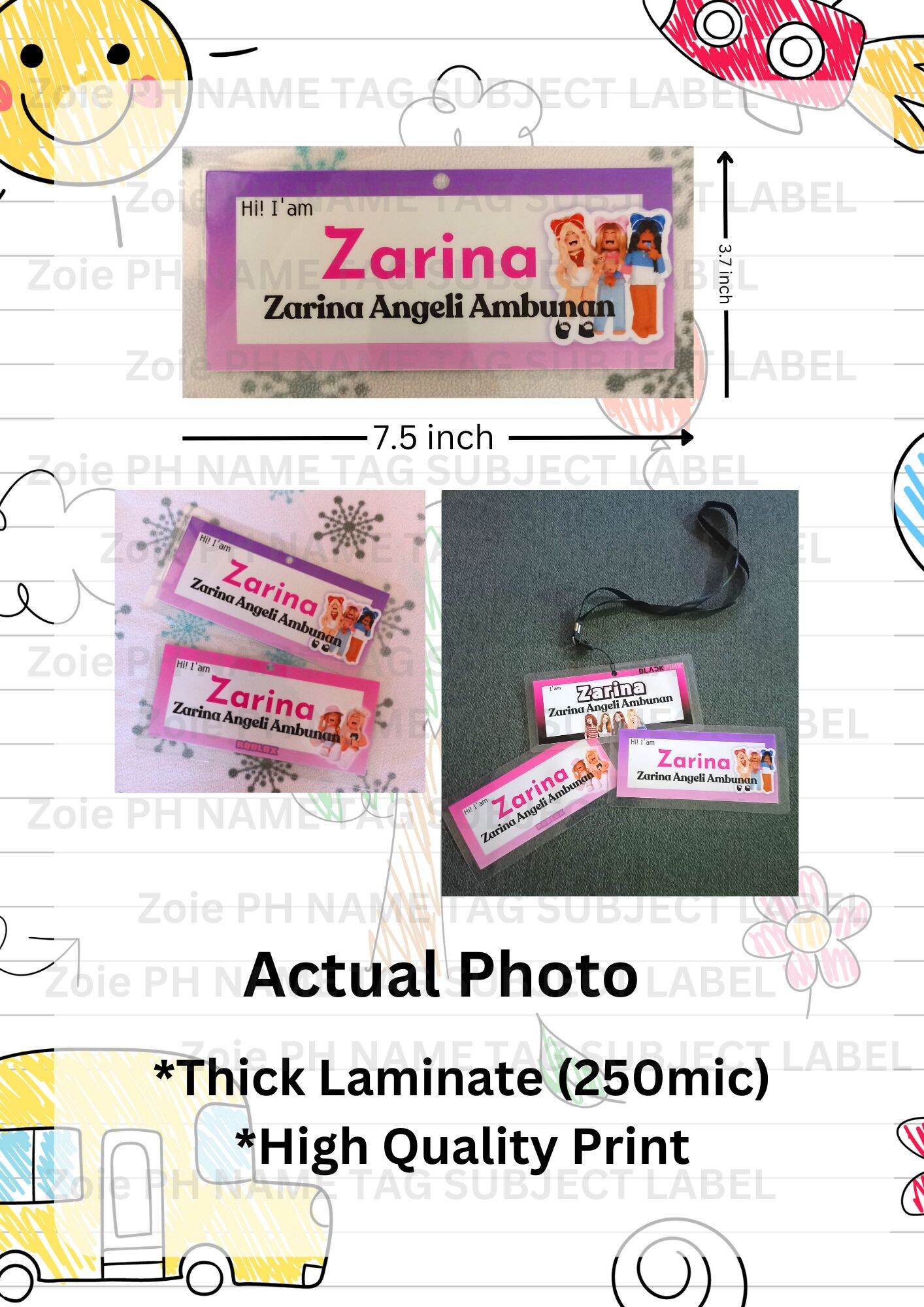 NAME TAG NAME PLATE FOR STUDENTS FOR GRADESCHOOL PRESCHOOLERS KINDERS ...