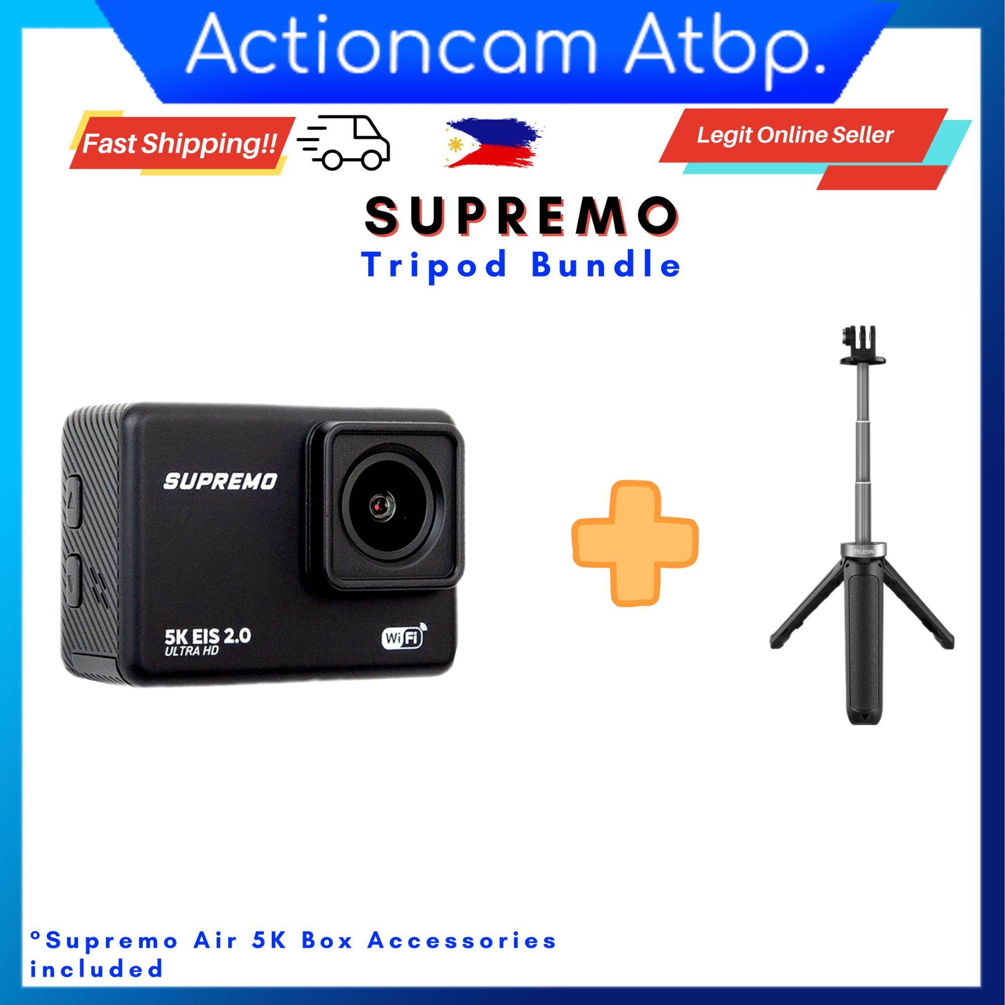 Supremo Air 5K Action camera Resolution 64MP lens | Lazada PH