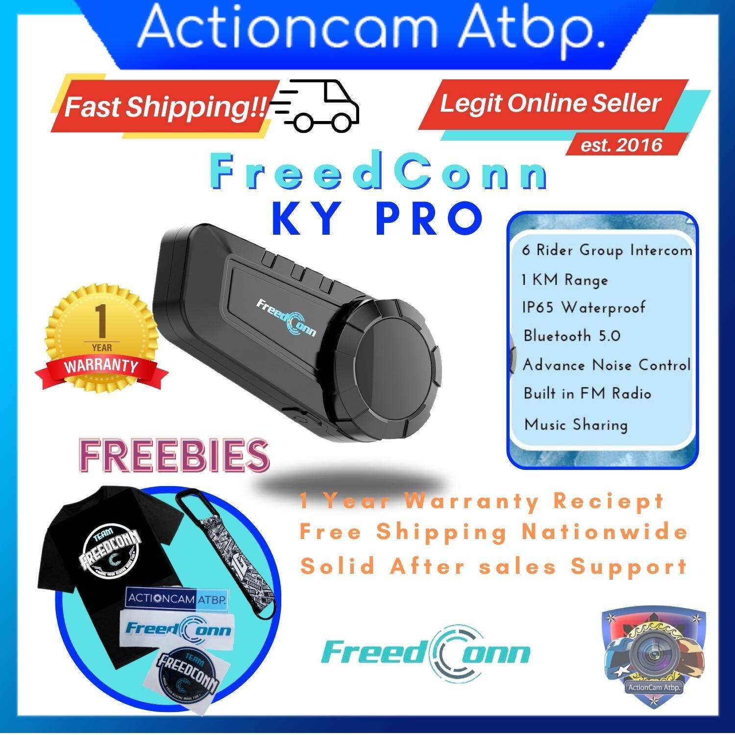 Freedconn Intercom KY Pro Motorcycle Helmet Bluetooth Communication 1 ...