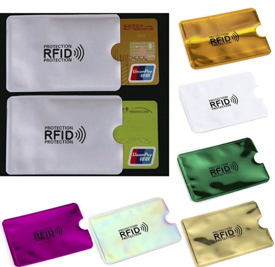 RFID Blocking sleeves Anti theft credit card protector Wallet block ...