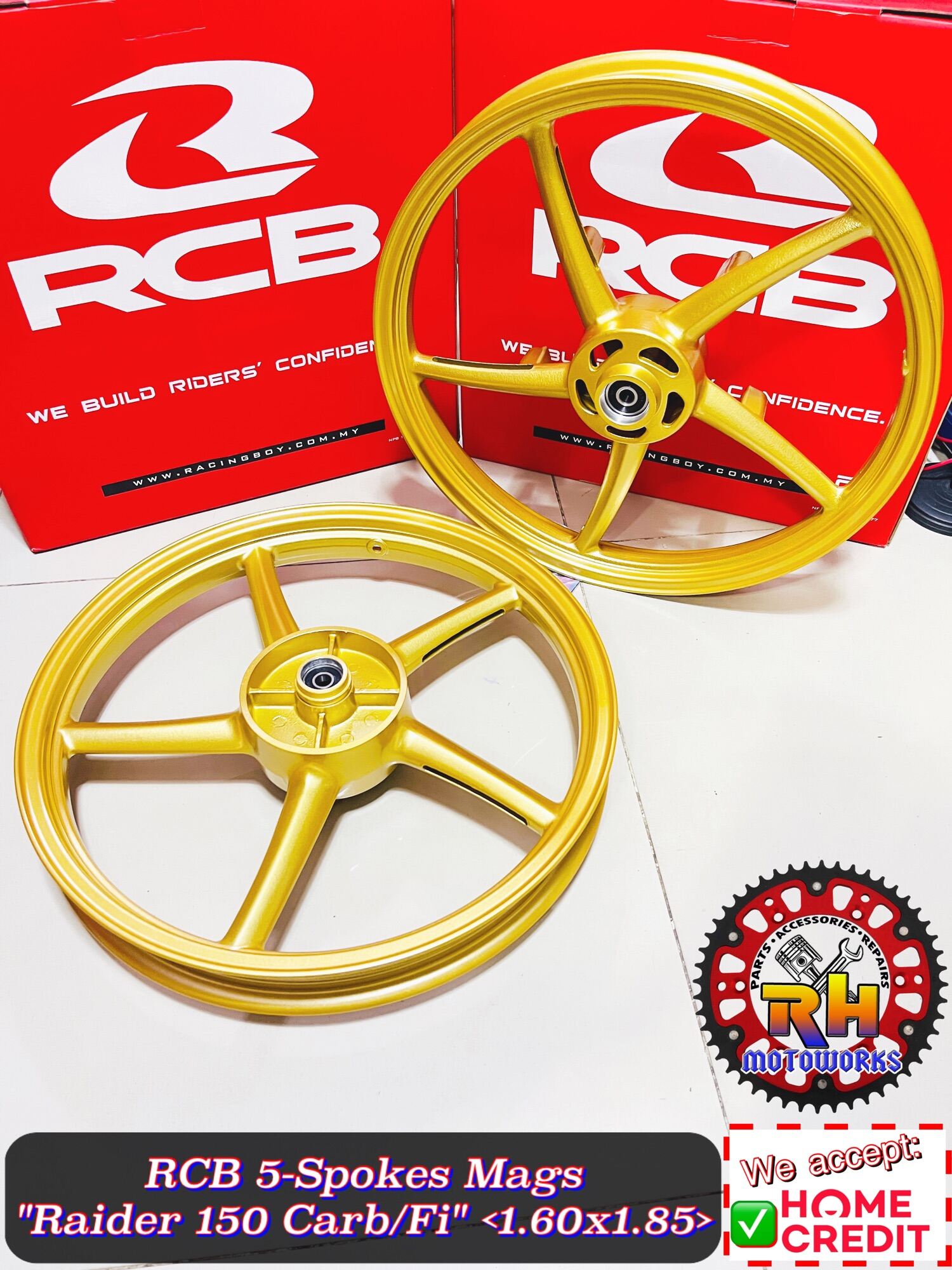 RCB (5 Spokes) Mags for Raider 150 Carb/Fi | Lazada PH