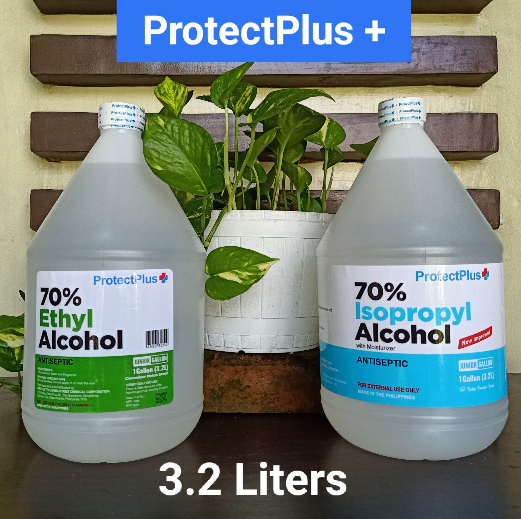 ProtectPlus 70% Isopropyl Alcohol with Moisturizer, 3.2 Liters, Baby ...