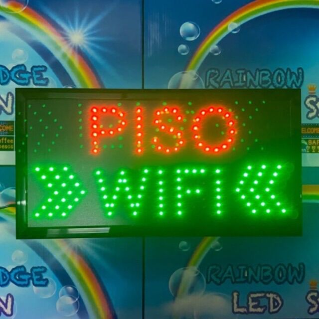 PISO WIFI - RAINBOW BRIDGE LED SIGNAGE (New-Small-Large) #SIZE: W48cm ...