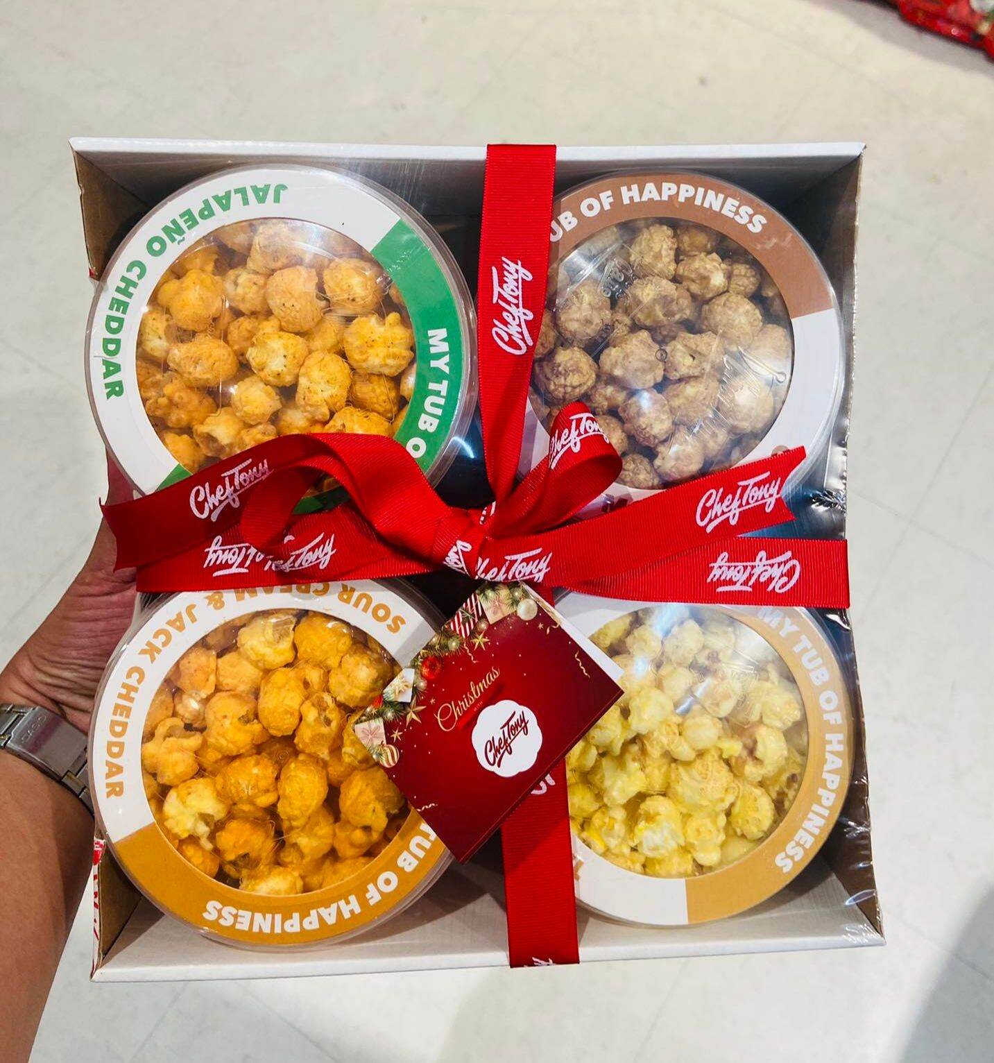 ChefTony's 6Assorted Flavoured Popcorn Golden Caramel, Country Cheddar ...