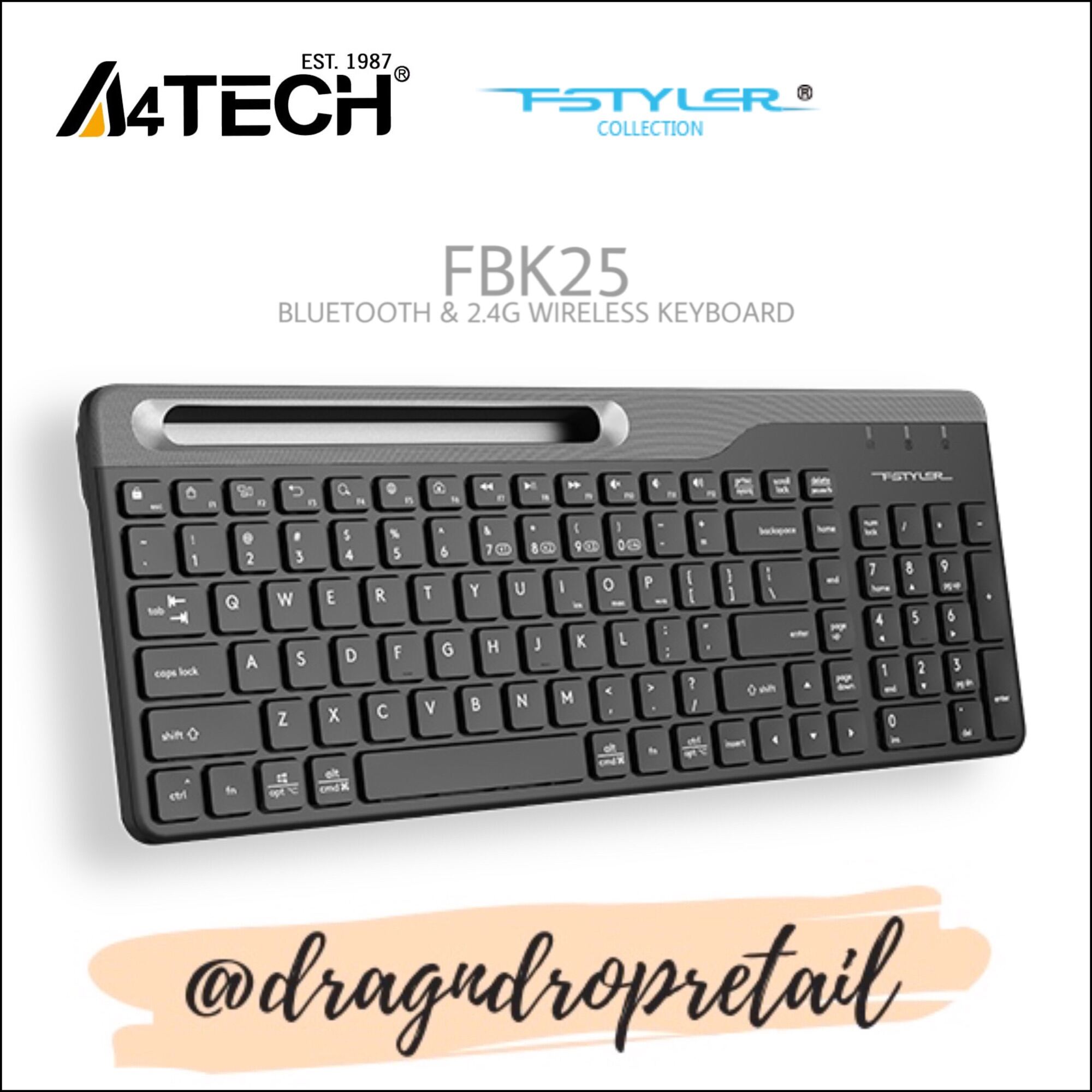 A4TECH FSTYLER FBK25 Bluetooth & 2.4G Wireless Dual Mode Keyboard | Lazada PH