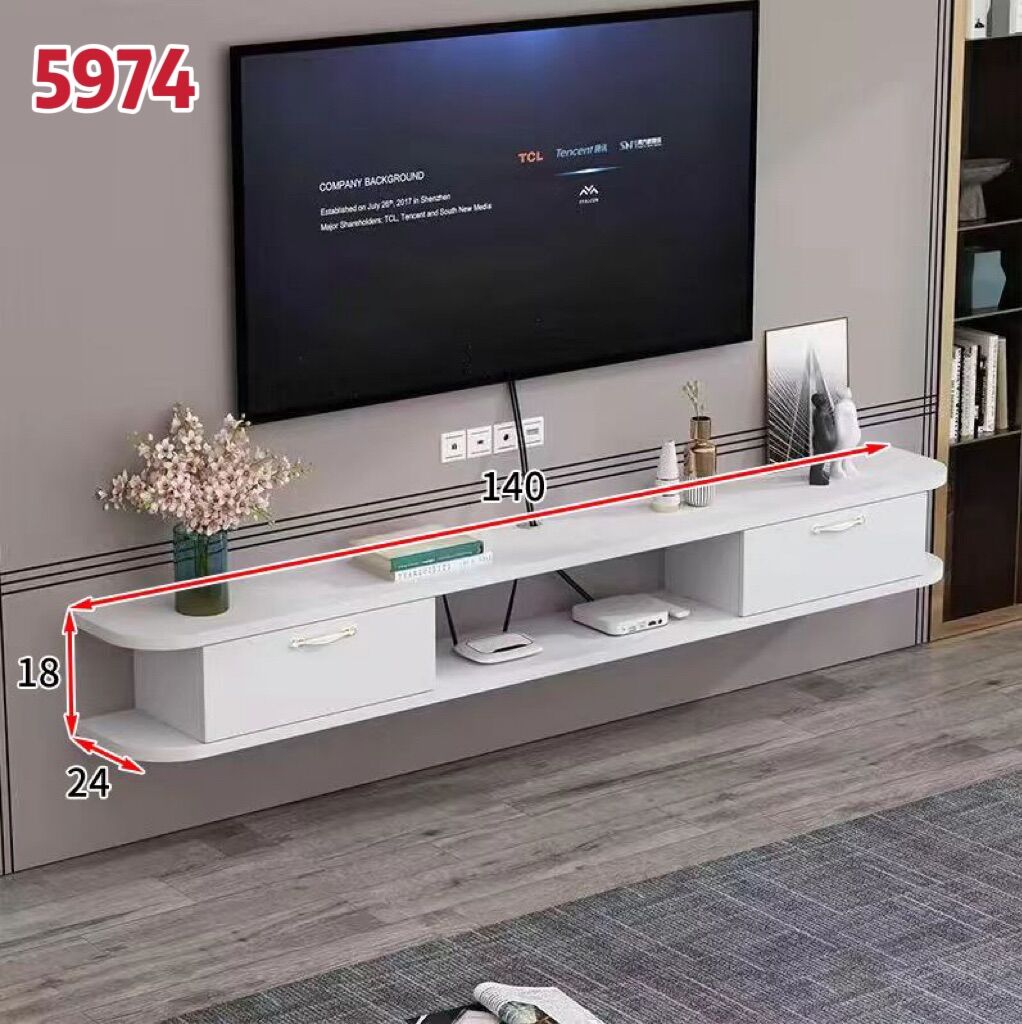 Wall-mounted TV cabinet wall creative living room bedroom simple set ...