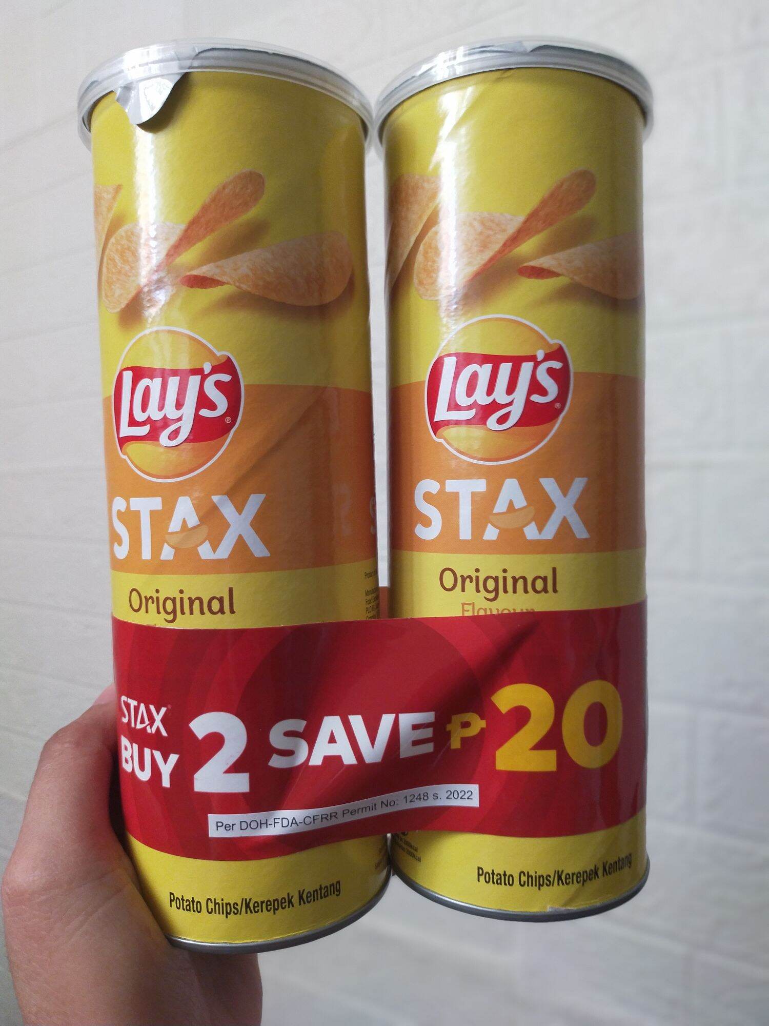 Lay's STAX Chips 105g x2 | Lazada PH