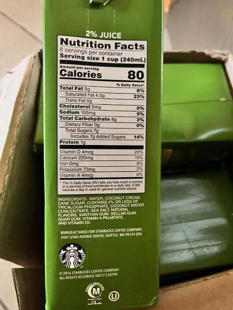 Starbucks Coconut Milk 1.89L | Lazada PH