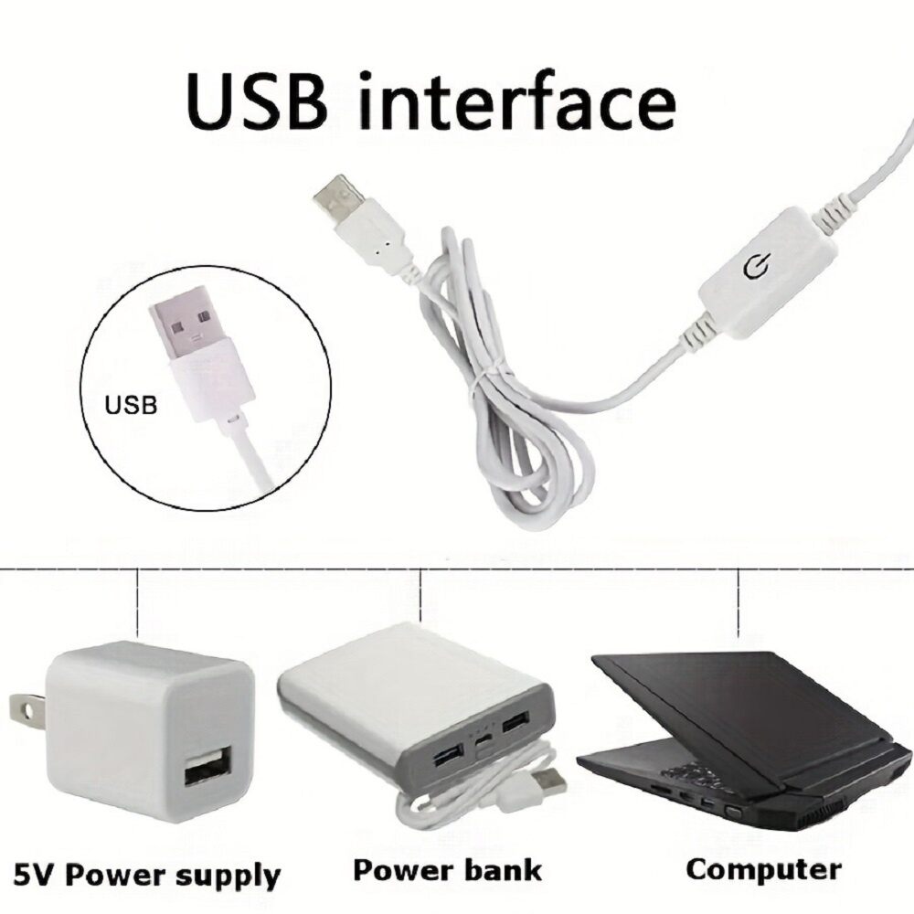 1M/2M/3M/5M LED Touch USB Strip Light 1 Roll 5V 60LEDs/m 2835 Dimmable ...