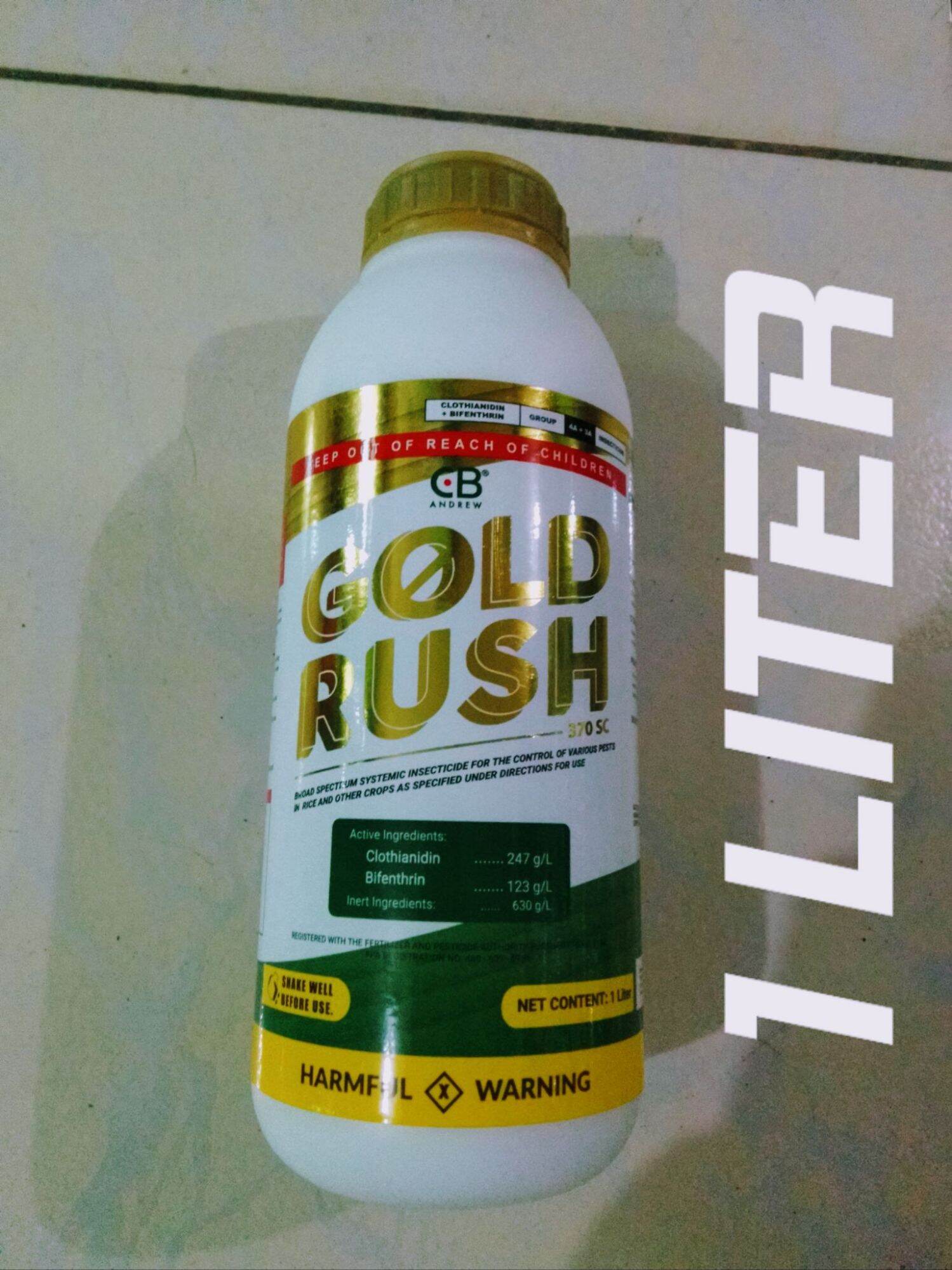 GOLD RUSH CLOTHIANIDIN+BIFENTHRIN INSECTICIDE (LITER) BY C. B ANDREW ...
