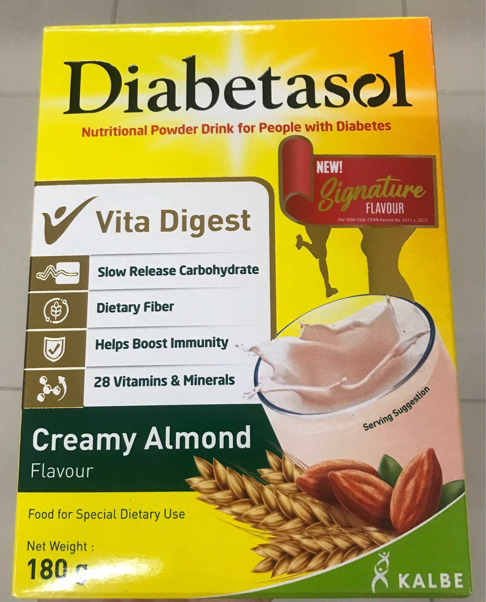 180g Diabetasol Creamy Almond Flavor Nutritional Powder Drink For ...