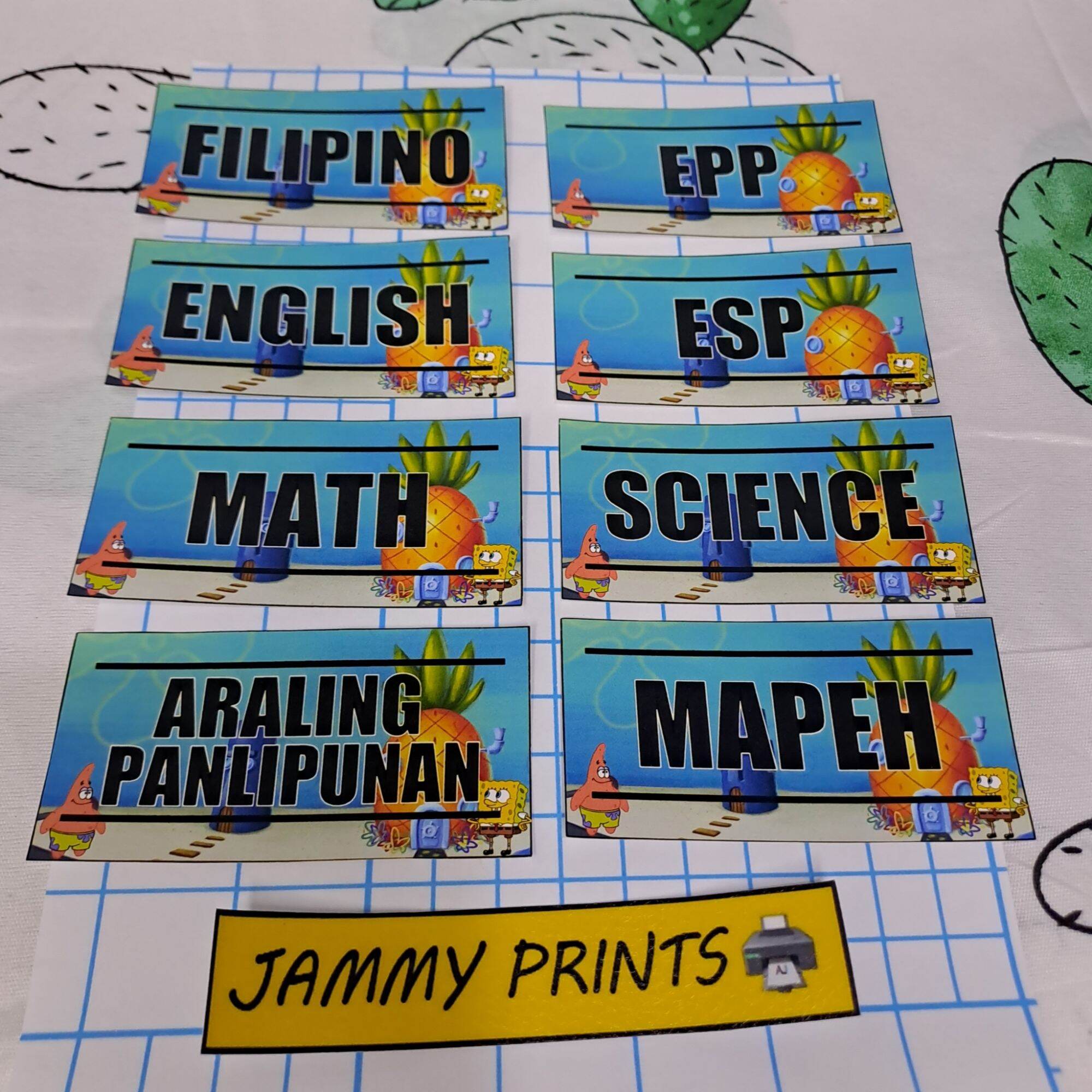 Subject Sticker Label / Notebook Sticker Label (Elementary Subject ...