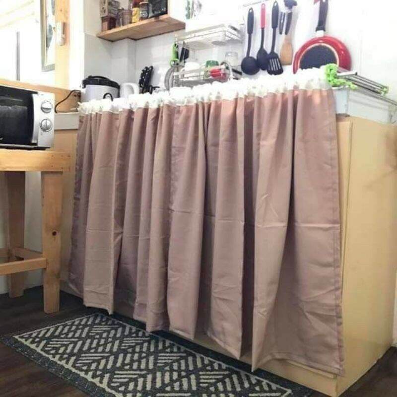 NEW PLAIN CURTAIN WITH WHITE RAFFLE HALF/ LABABO 58X30 INCH WINDOW ...