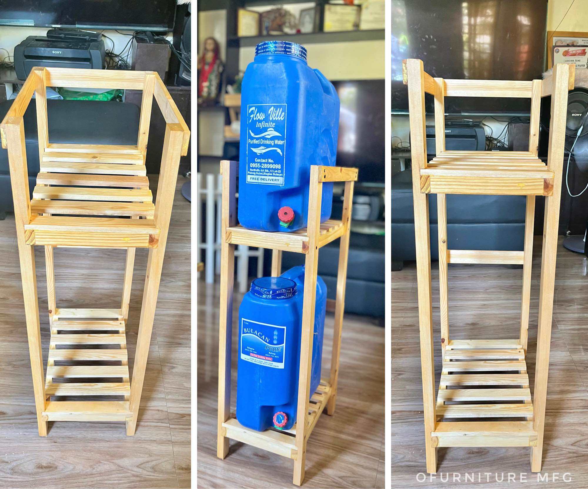 OFMFG WATER GALLON RACK | MINERAL RACK 2LAYER MADE FROM SOLID PALOCHINA ...