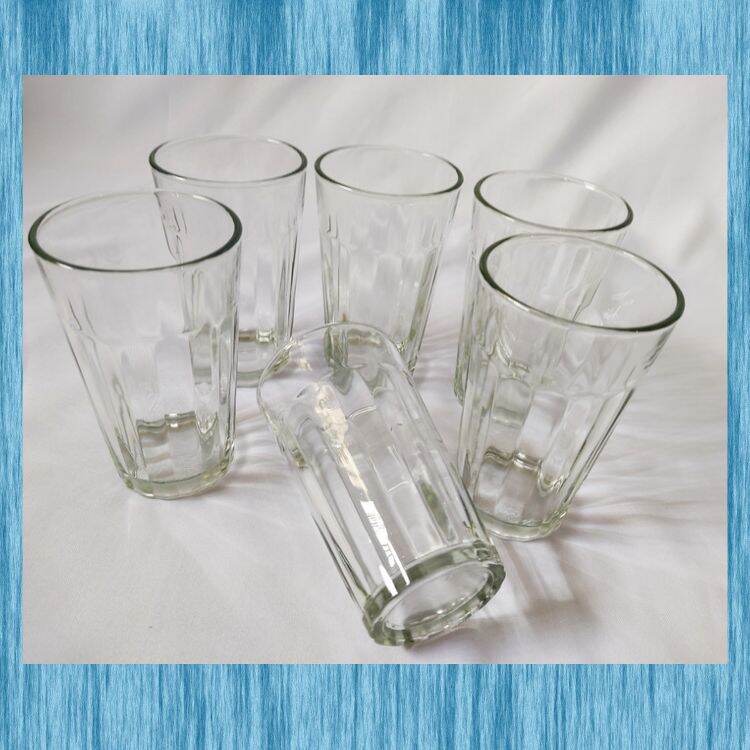 6PCS DRINKING GLASS BASO #8812 CLEAR GLASS 11oz | Lazada PH