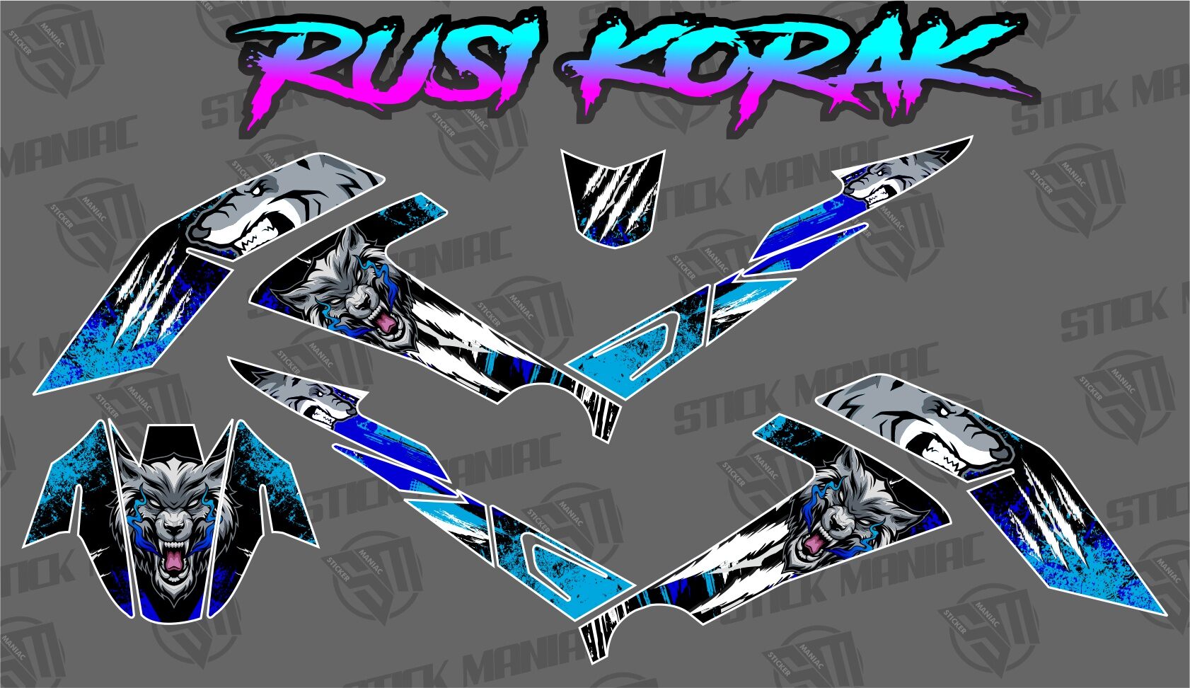 Rusi korak decals sticker, Laminated | Lazada PH