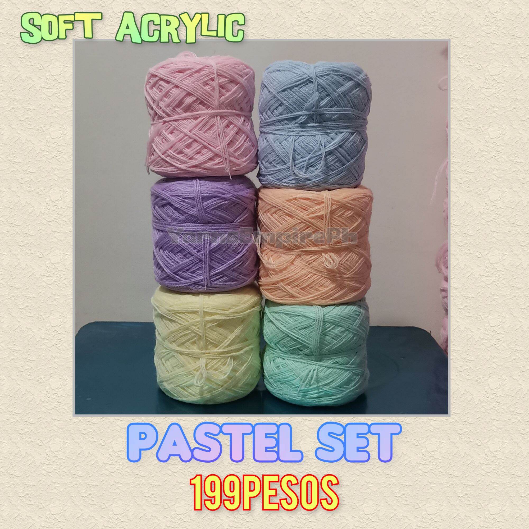 SOFT ACRYLIC YARNS - PASTEL SET