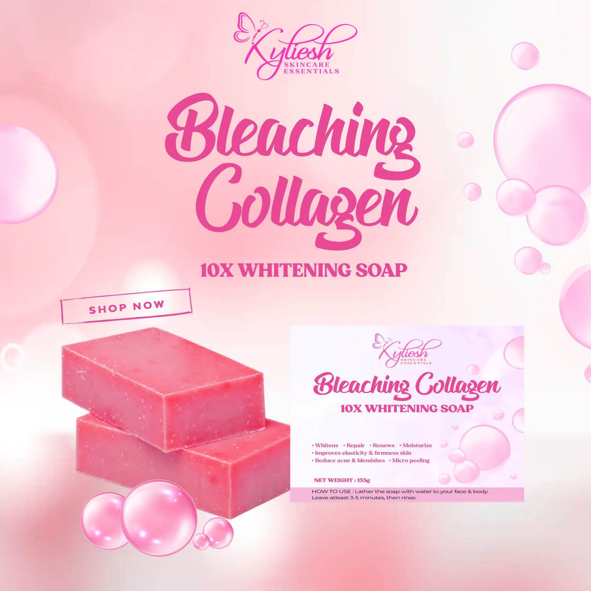 10X WHITHENING BLEACHING COLLAGEN SOAP 135G | Lazada PH