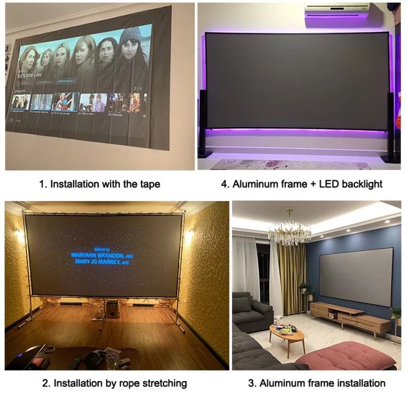 High Brightness Reflective Projector Screen Big 120” | Lazada PH