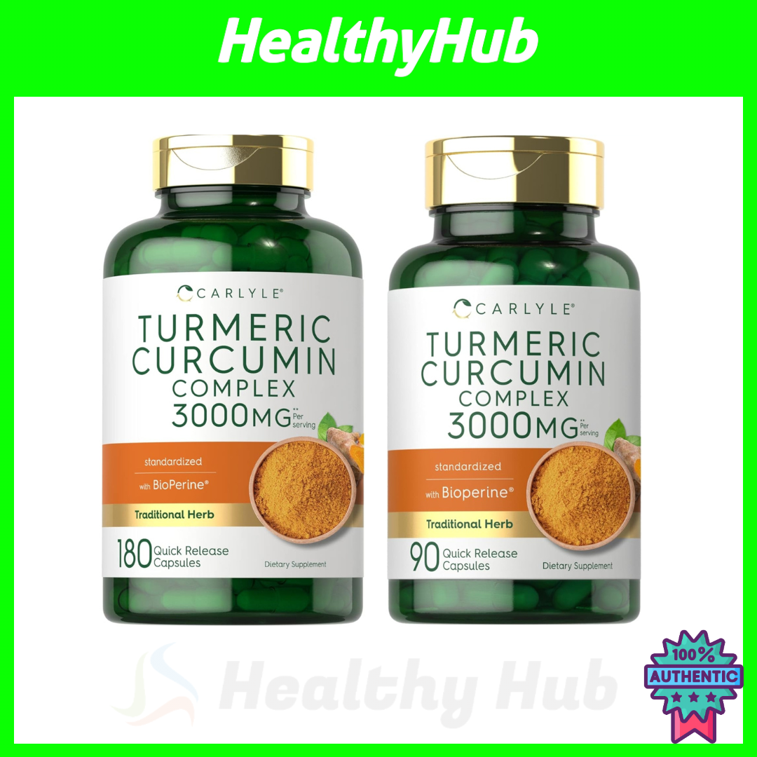 Turmeric Curcumin Complex, Carlyle Turmeric Curcumin 3000mg ...